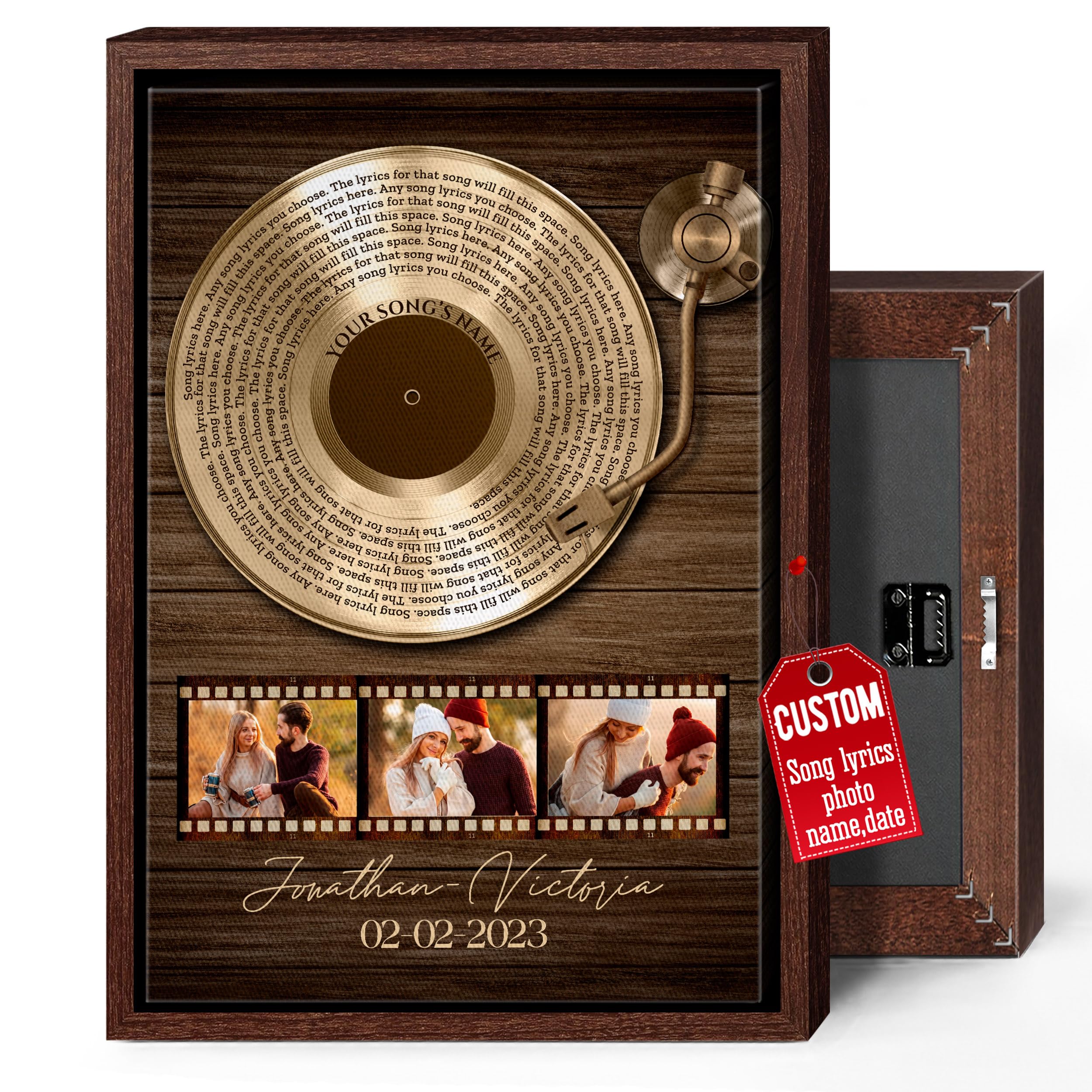 Amazon.com: H-DEWALL Customized Song Lyrics Canvas Framed: Romantic ...