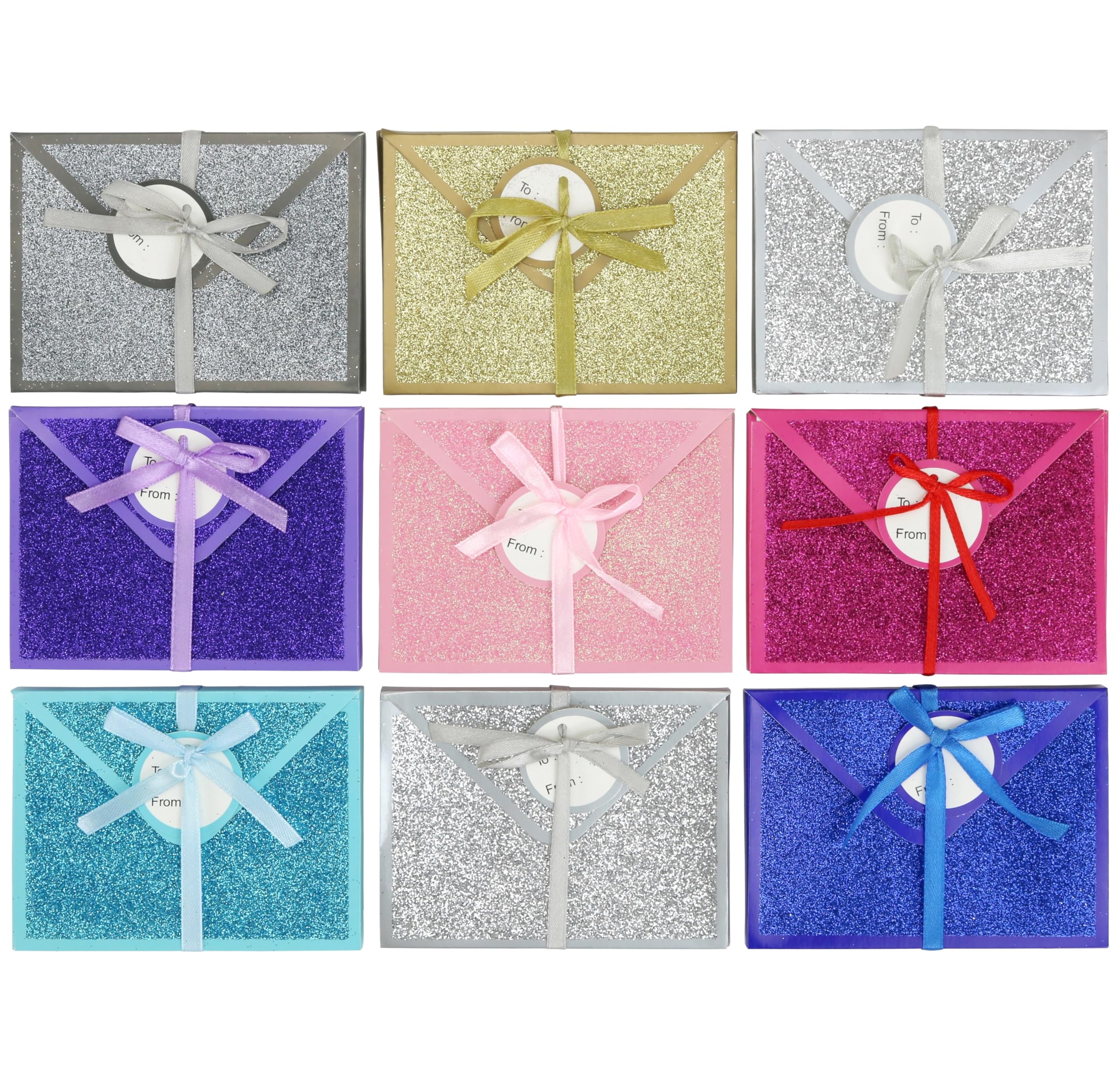 Snapklik.com : Iconikal 9-Pack No-Mess Glitter Decorative Wrapped Gift ...