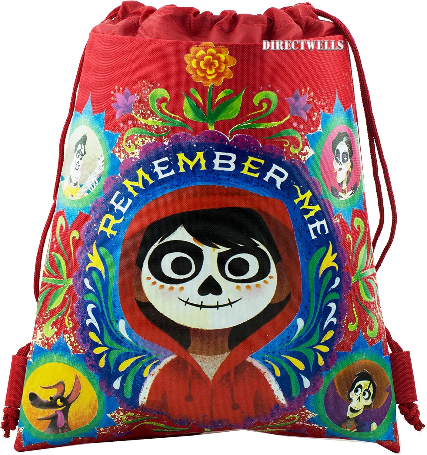 Amazon.com: Disney COCO Drawstring Backpack PIXAR Sling Tote Gym Bag ...