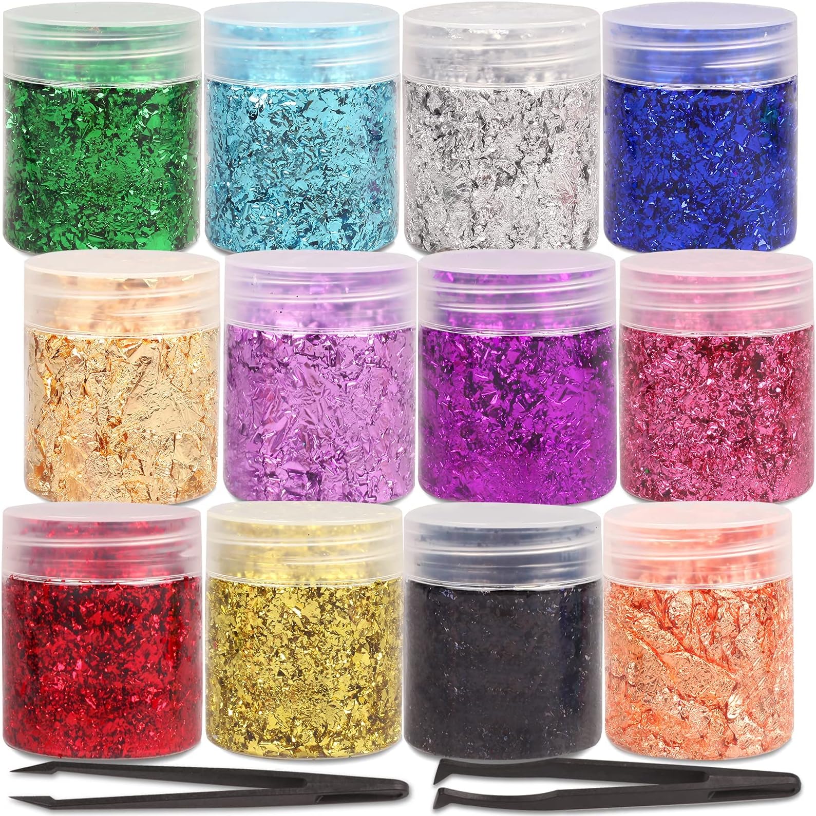 Amazon.com: Gilding Flakes,Gold Foil Flakes for Resin,Blue Red Purple ...
