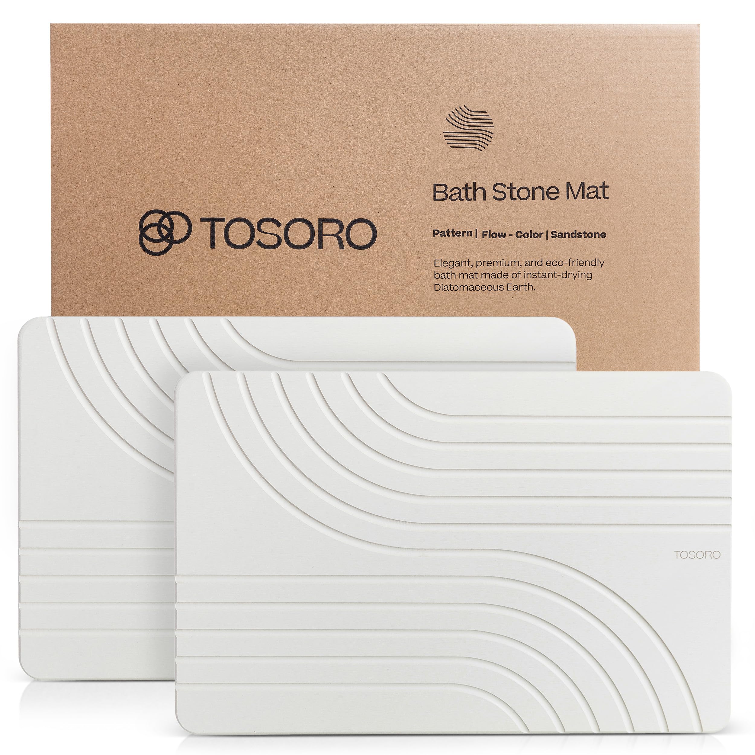 Amazon.com: TOSORO - Stone Bath Mat, Diatomaceous Earth Non-Slip Stone ...