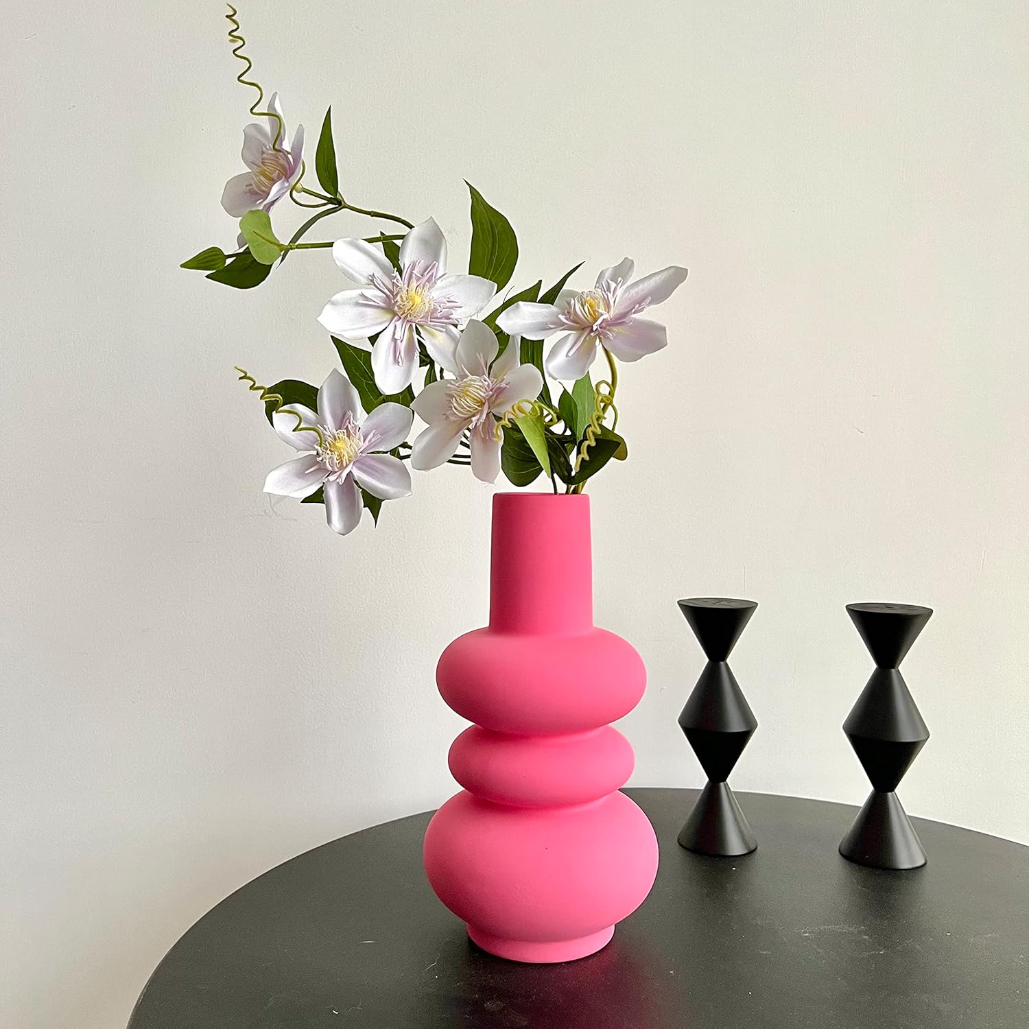 Amazon.com: BLOFLO Hot Pink Ceramic Vase, Colorful Ceramic Vase, Modern ...