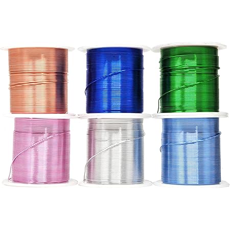 Amazon.com: Shappy 24 Rolls Wire Crafts Multi-Colored Aluminum Craft ...