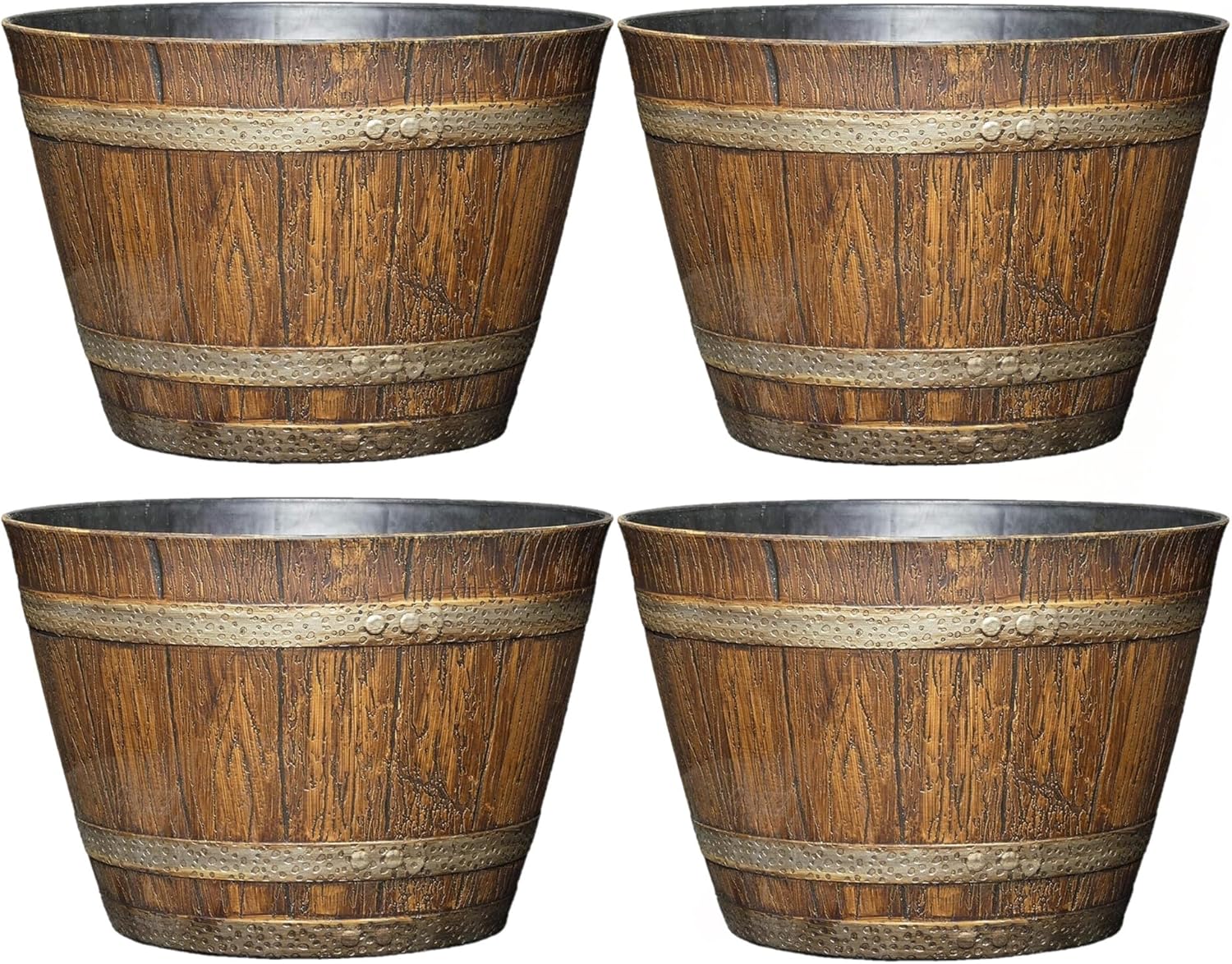 Amazon.com : Classic Home and Garden Whiskey Plastic Resin Flower Pot ...