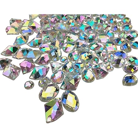 Amazon.com: 500pcs Crystal Rhinestone Horse Eye Shape AB Gems Acrylic ...