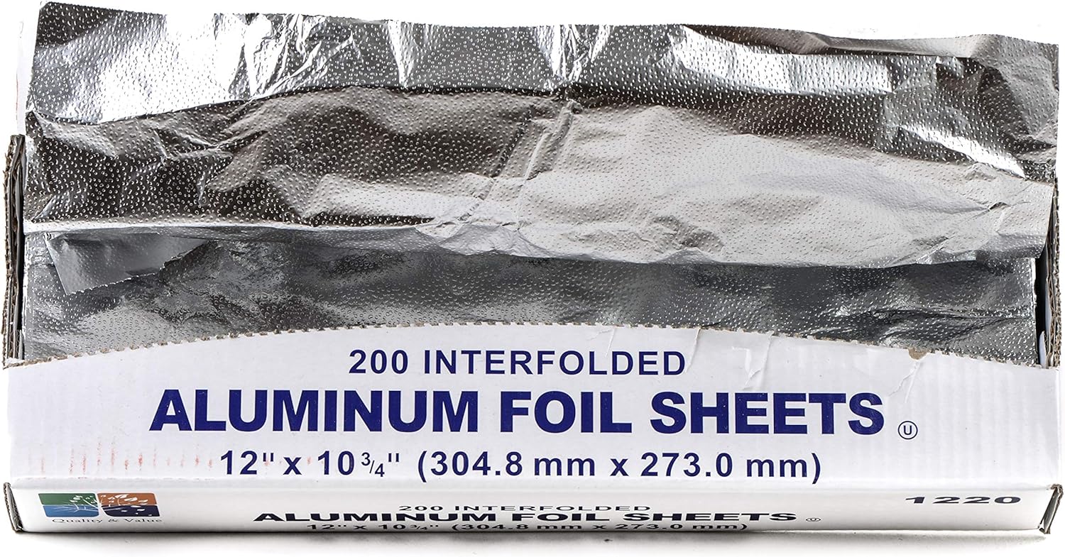 Amazon.com: Premium Pre Cut Aluminum Foil Pop up Sheets 12 x 10-3/4 ...