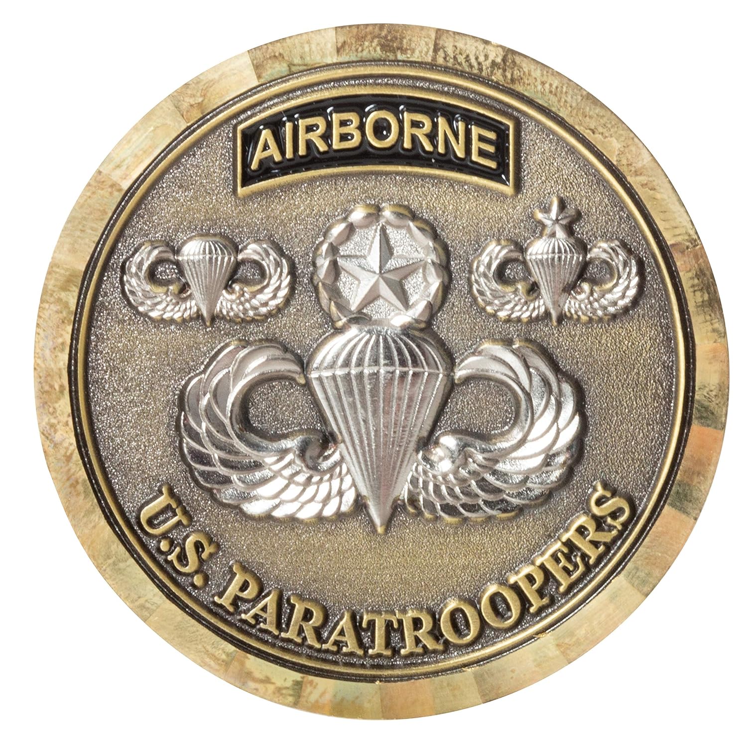 United States USA Army Airborne A/B Paratroopers All The Way Challenge ...