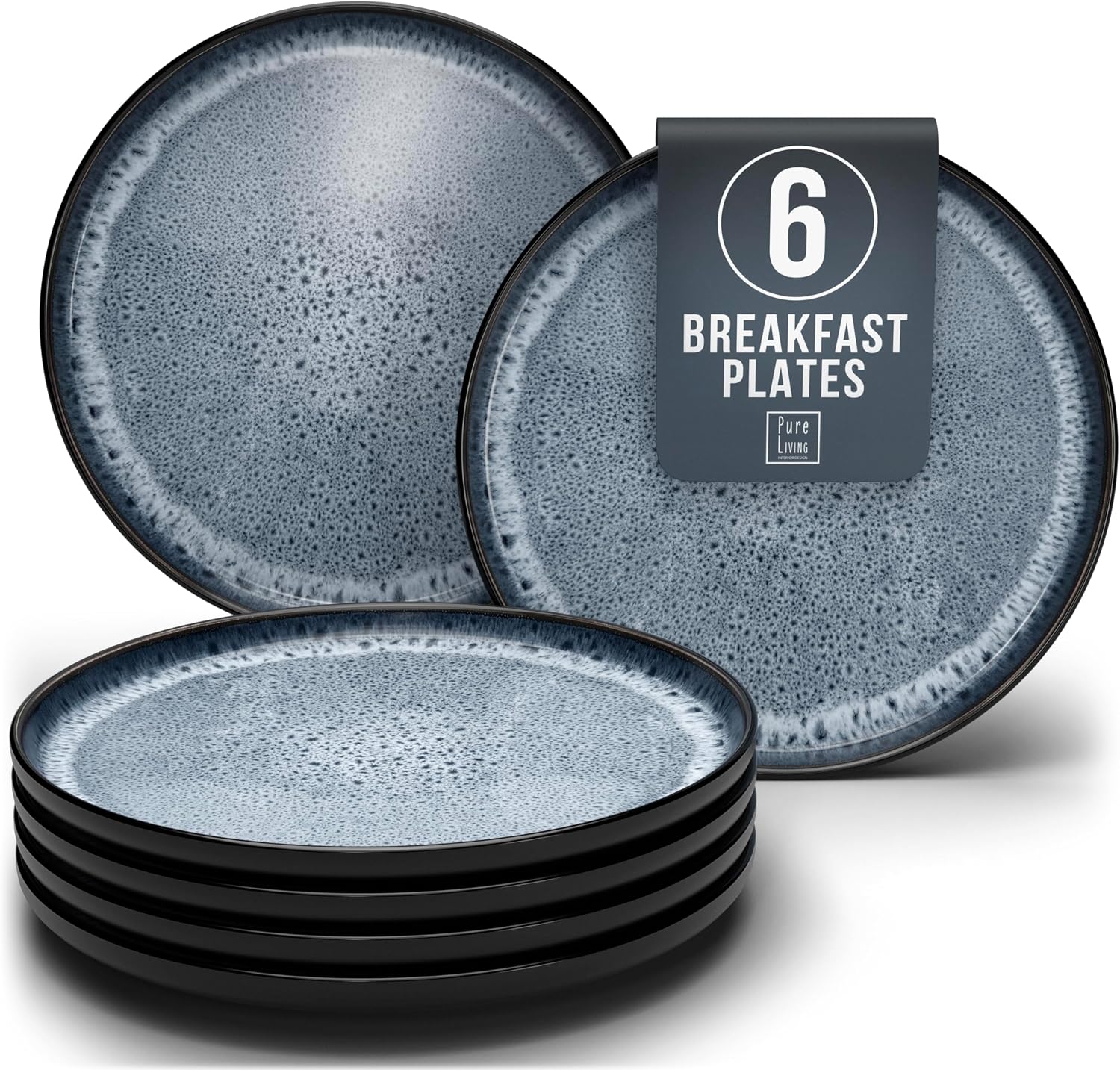PURE LIVING INTERIOR DESIGN Ibiza Stoneware Dinnerware Set - 6 Piece ...