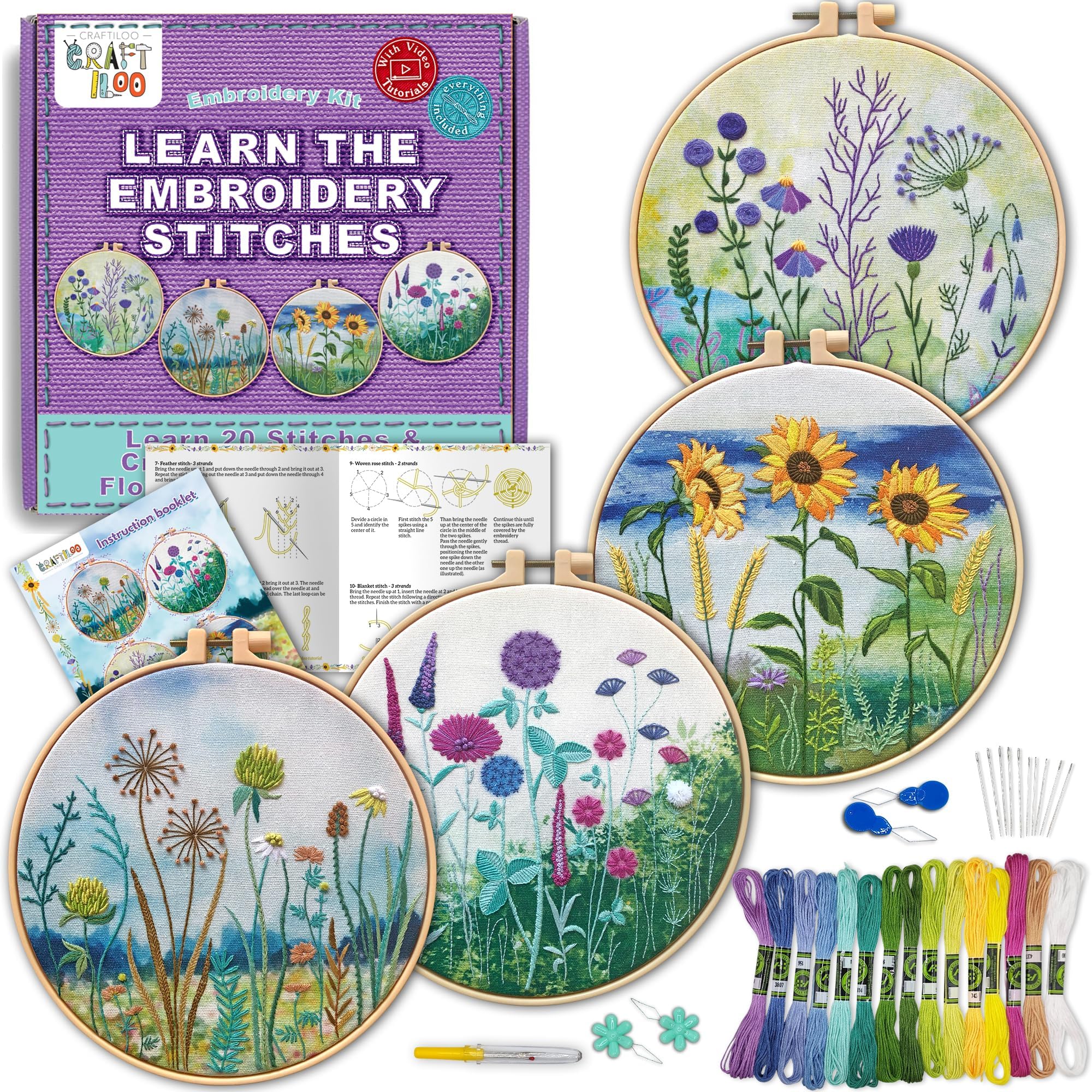 Amazon.com: Design Works Crafts Elephant Zenbroidery Kit, 12" x 12 ...