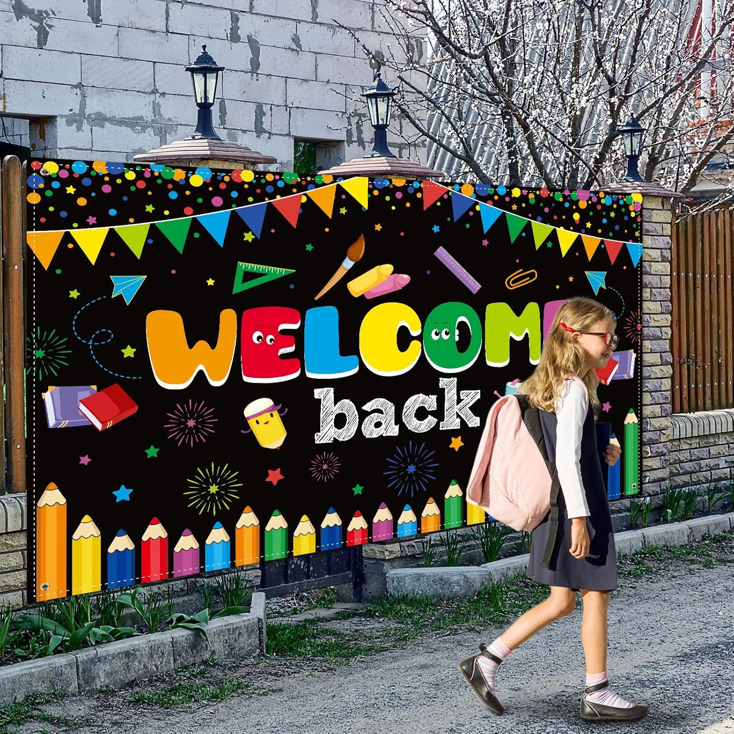 Large Welcome Back to School Banner - White, 72.8 x 43.3 Inch in Nepal ...