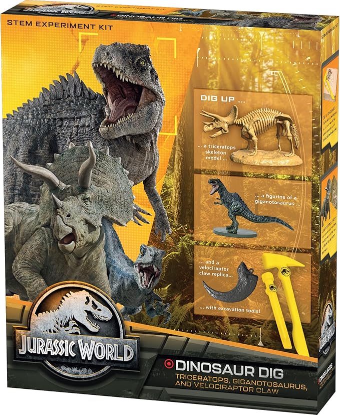Amazon.com: Jurassic World: Dinosaur Dig – Triceratops, Giganotosaurus ...