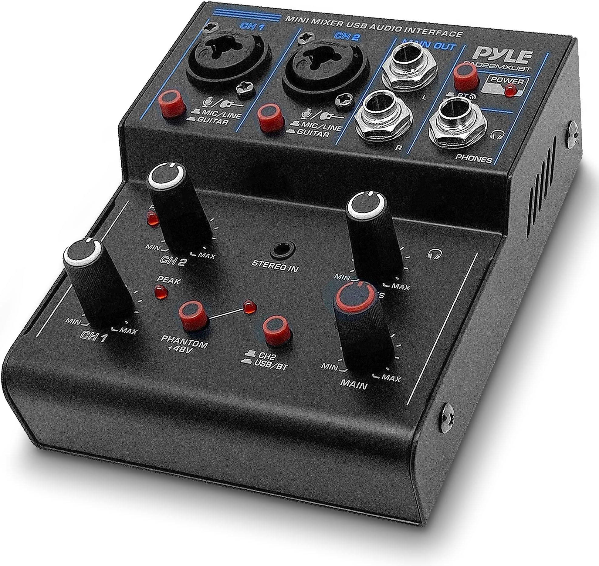 Amazon.com: Pyle Professional Wireless DJ Audio Mixer - 2-Channel ...