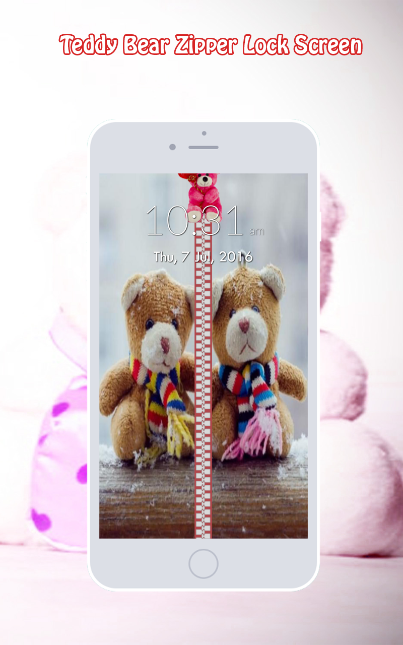 Teddy Bear Zipper Lock Screen - App on Amazon Appstore