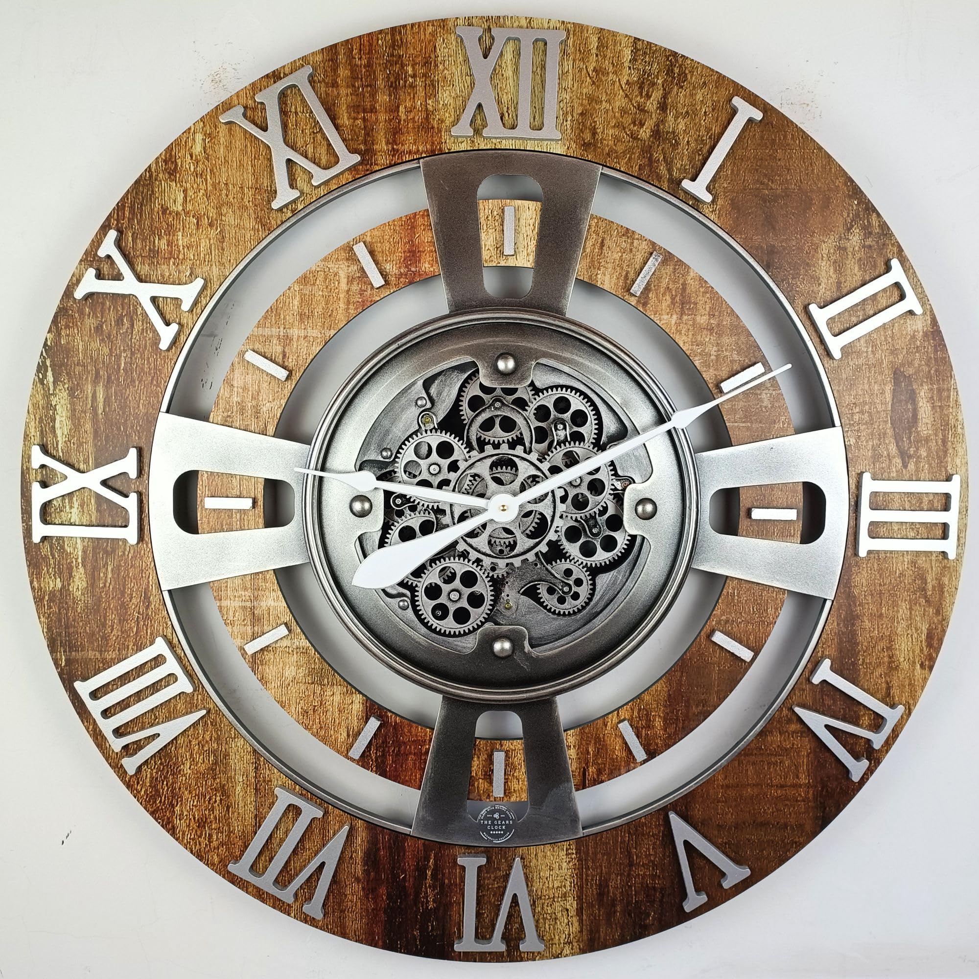 Amazon.com: The Gears Clock Real Moving Gear Wall Clock England Line ...
