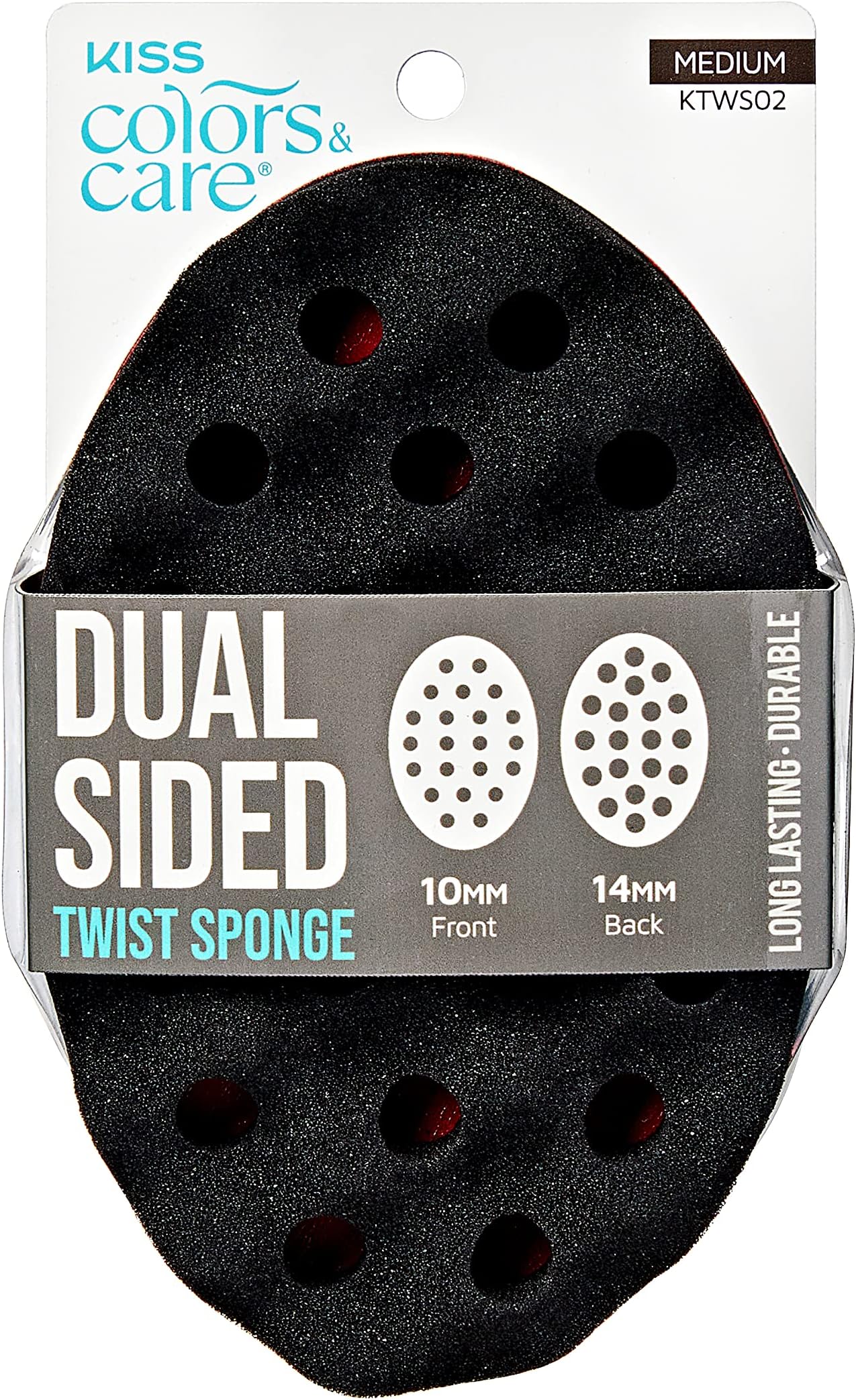 Amazon.com : KISS Colors & Care Dual Sided Twist Sponge, Medium, 10mm ...