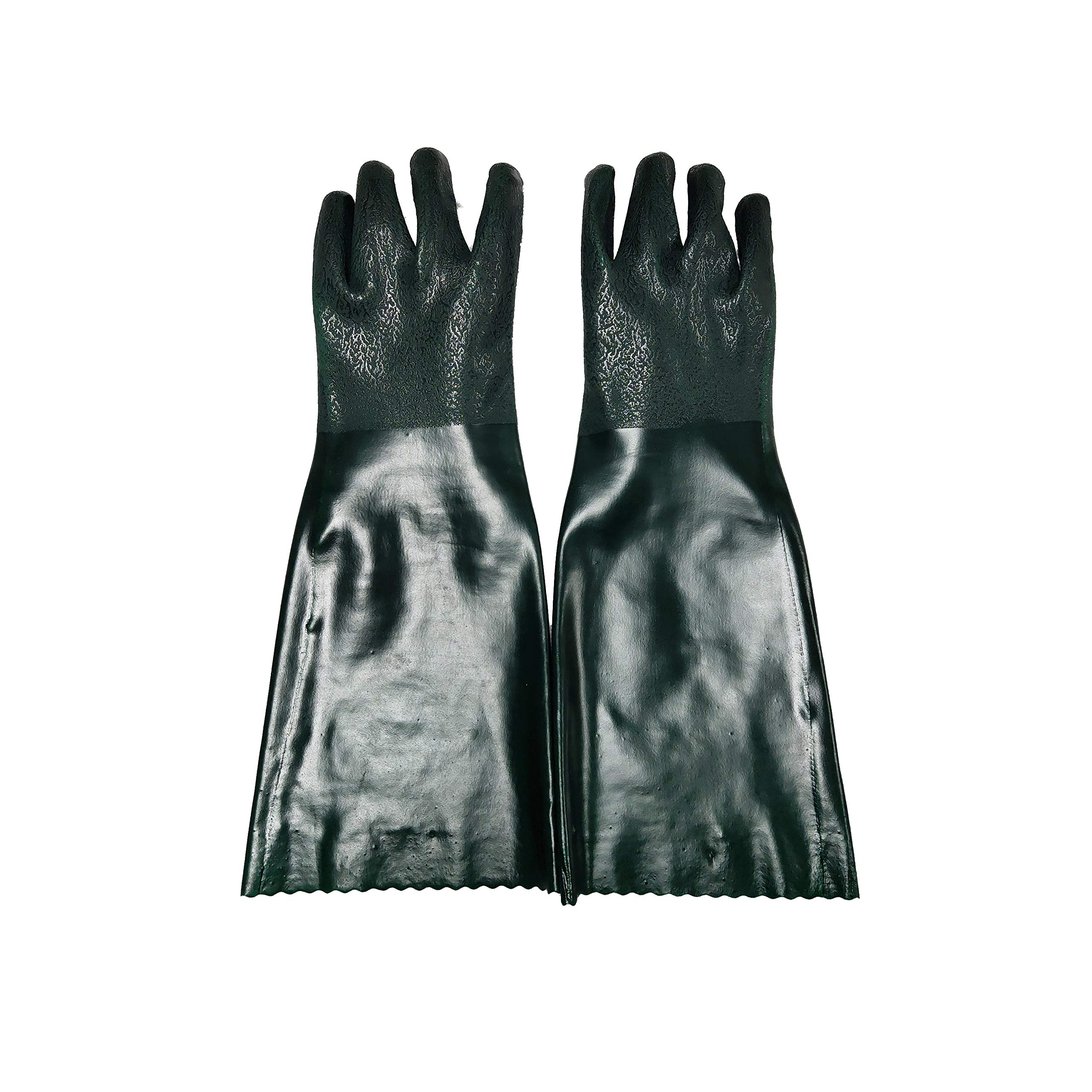 Buy SSWW Pvc Supported Gloves For And Caustics Handling Cotton ...