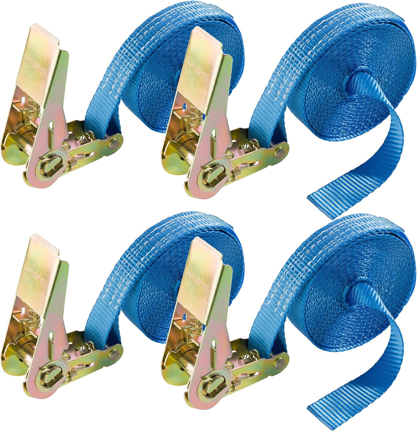 Arebos 4 x tensioning belt | 800 kg daN 6 m | hard belt | lashing strap ...