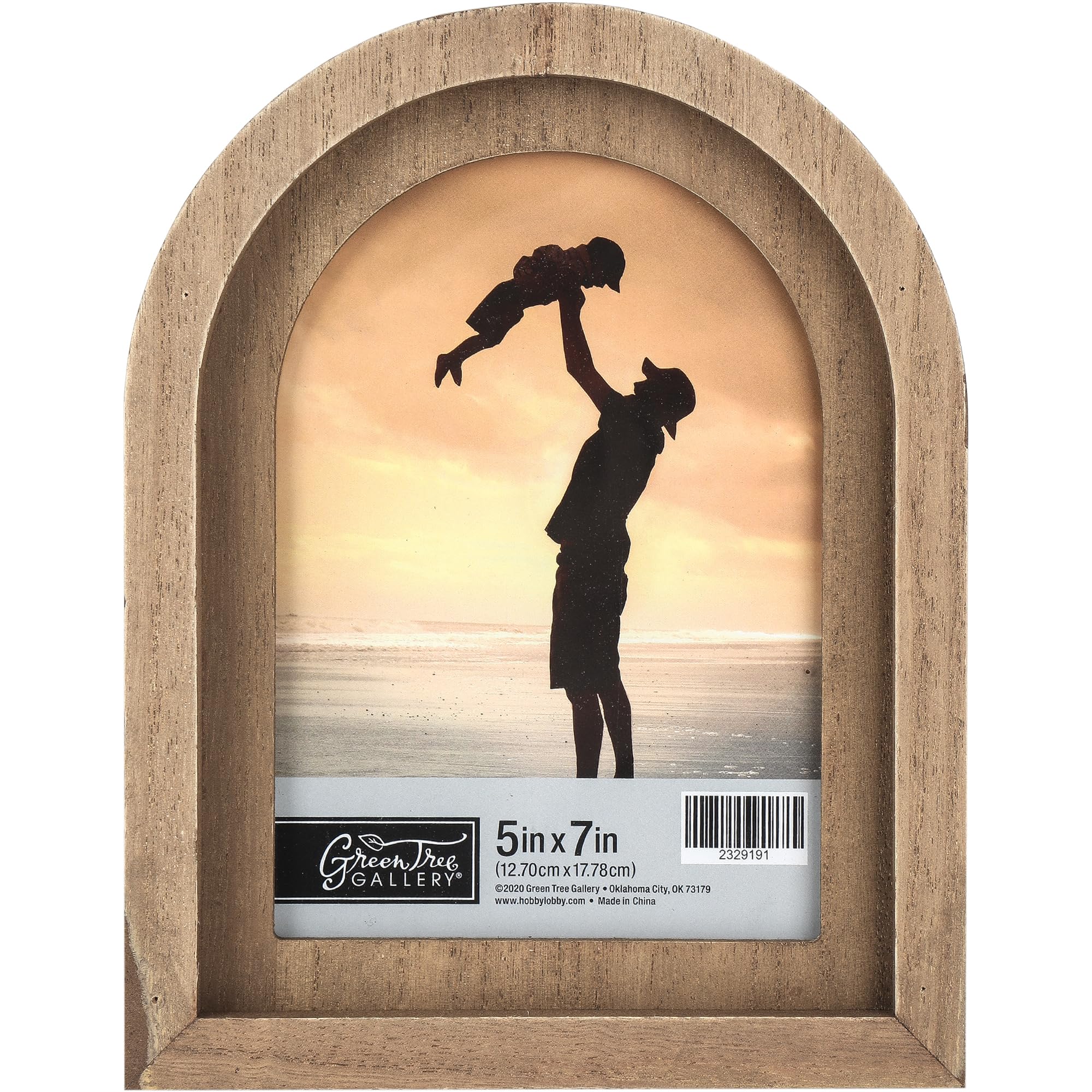 Amazon.com - Green Tree Gallery Natural Wood Arched Photo Frame, 5 x 7 ...