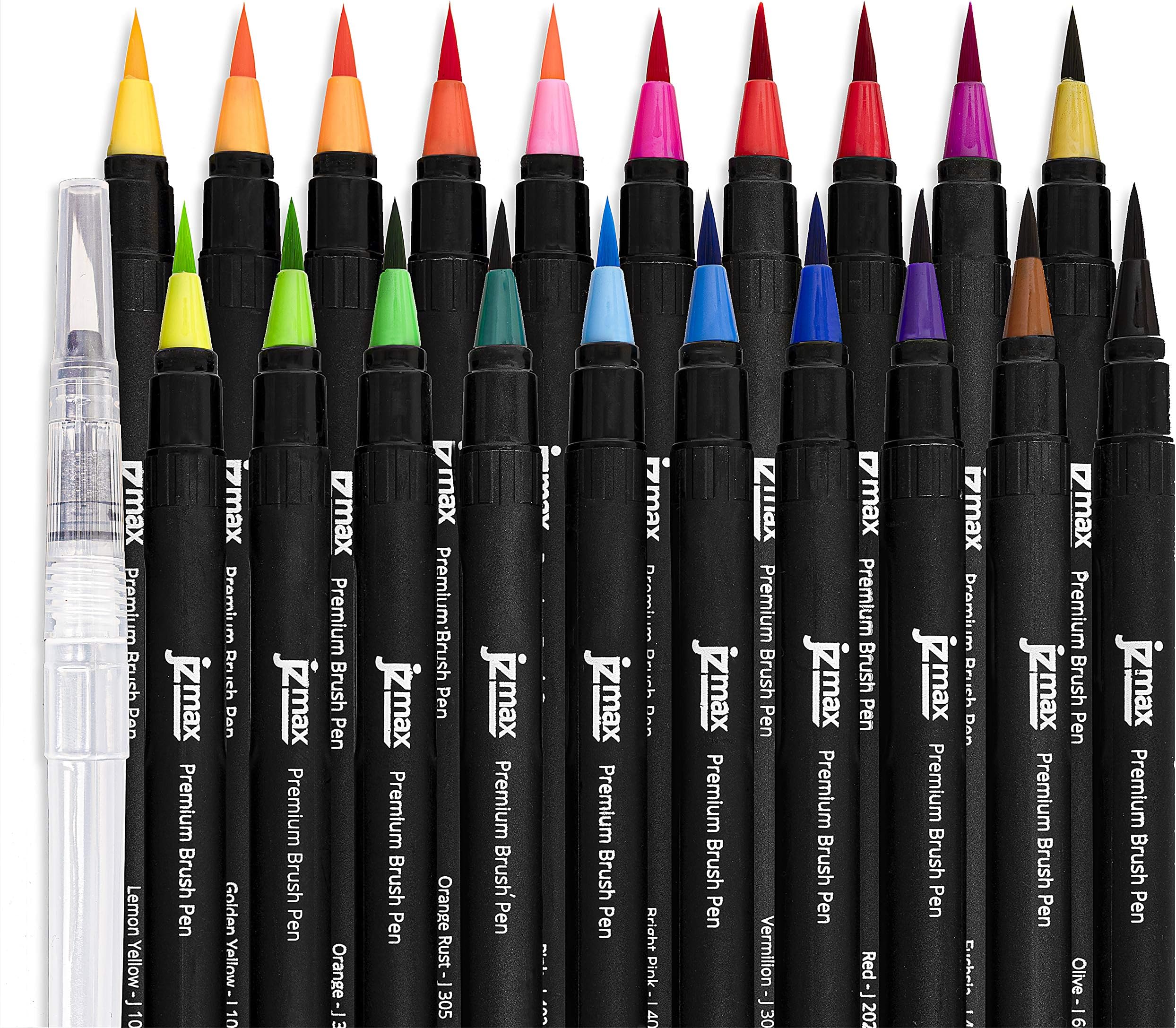 Brush Pens Set, 20+1 Colouring Pens, JZMAX Art Supplies Watercolour ...