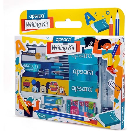 Apsara Art Kit & Apsara Assorted Drawing Pencils, HB, B, 2B, 2B, 4B, 6B ...