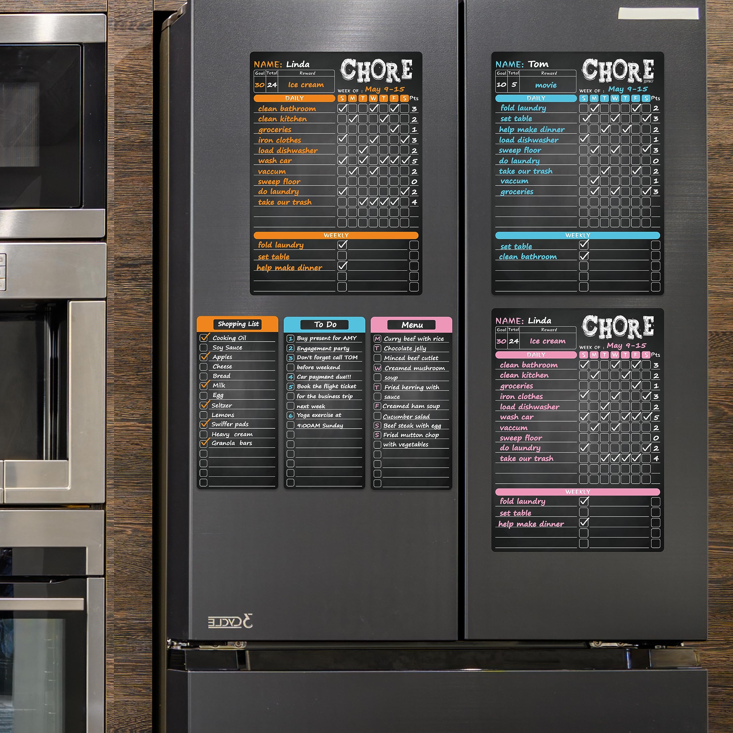 Snapklik.com : Magnetic Chalkboard Reward Chore Chart For Multiple Kids ...