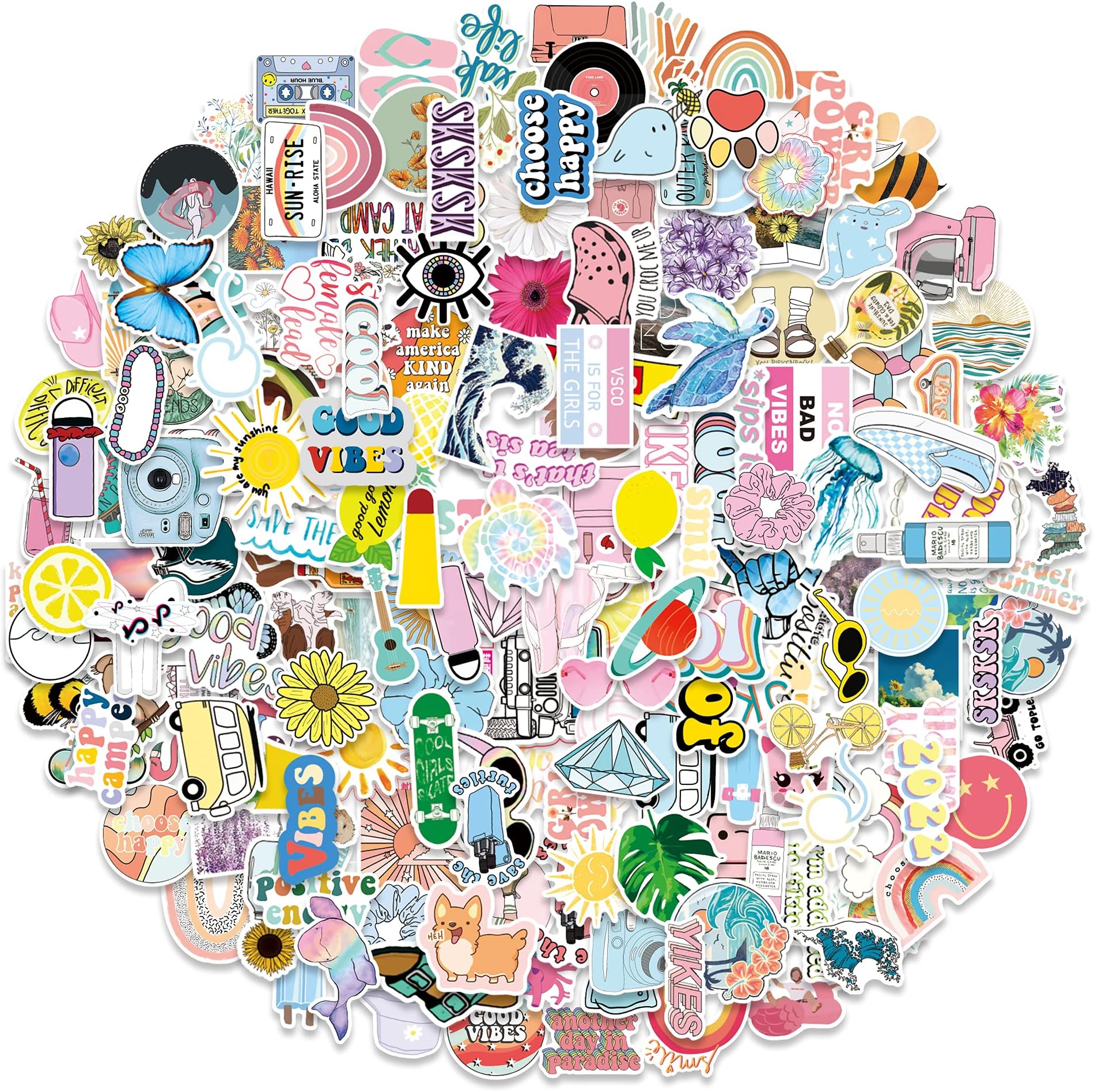 Amazon.com: QQUK 106pcs Random Stickers Pack Adults Teens Kids ...