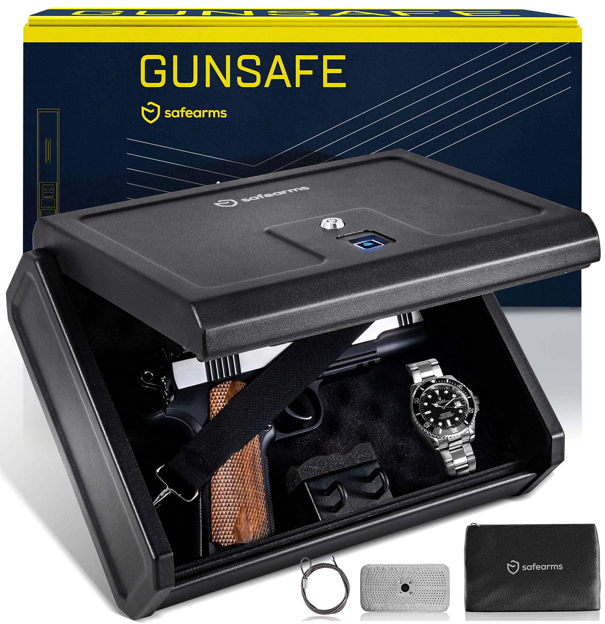 Biometric Gun Safe Gun Safes For Pistols Pistol Safe Quick | Desertcart ...