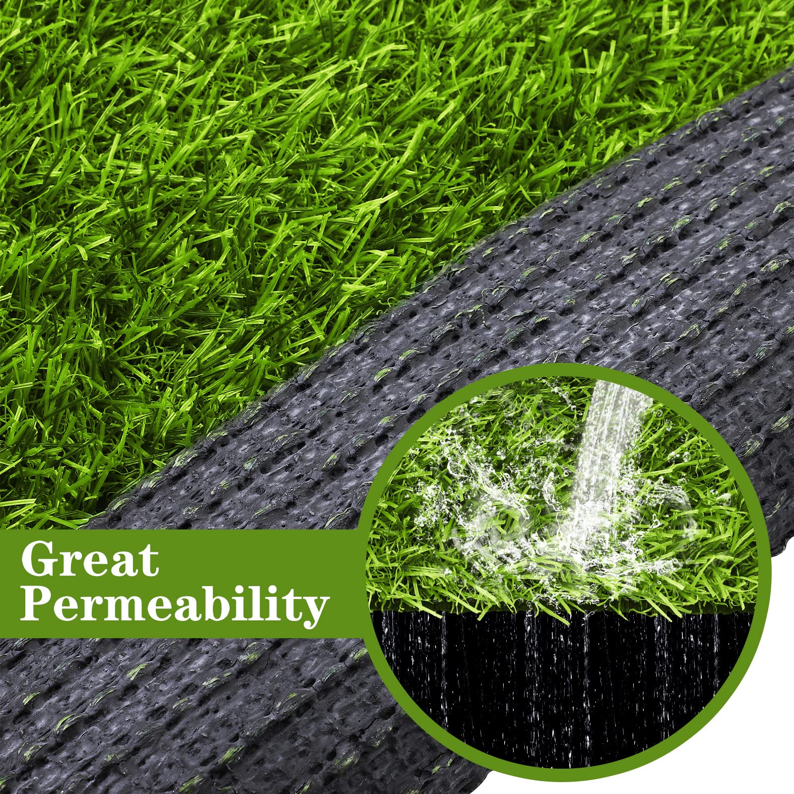 Snapklik.com : TURSTIN 6 Packs Artificial Grass Square Mat 12 X 12 Inch ...