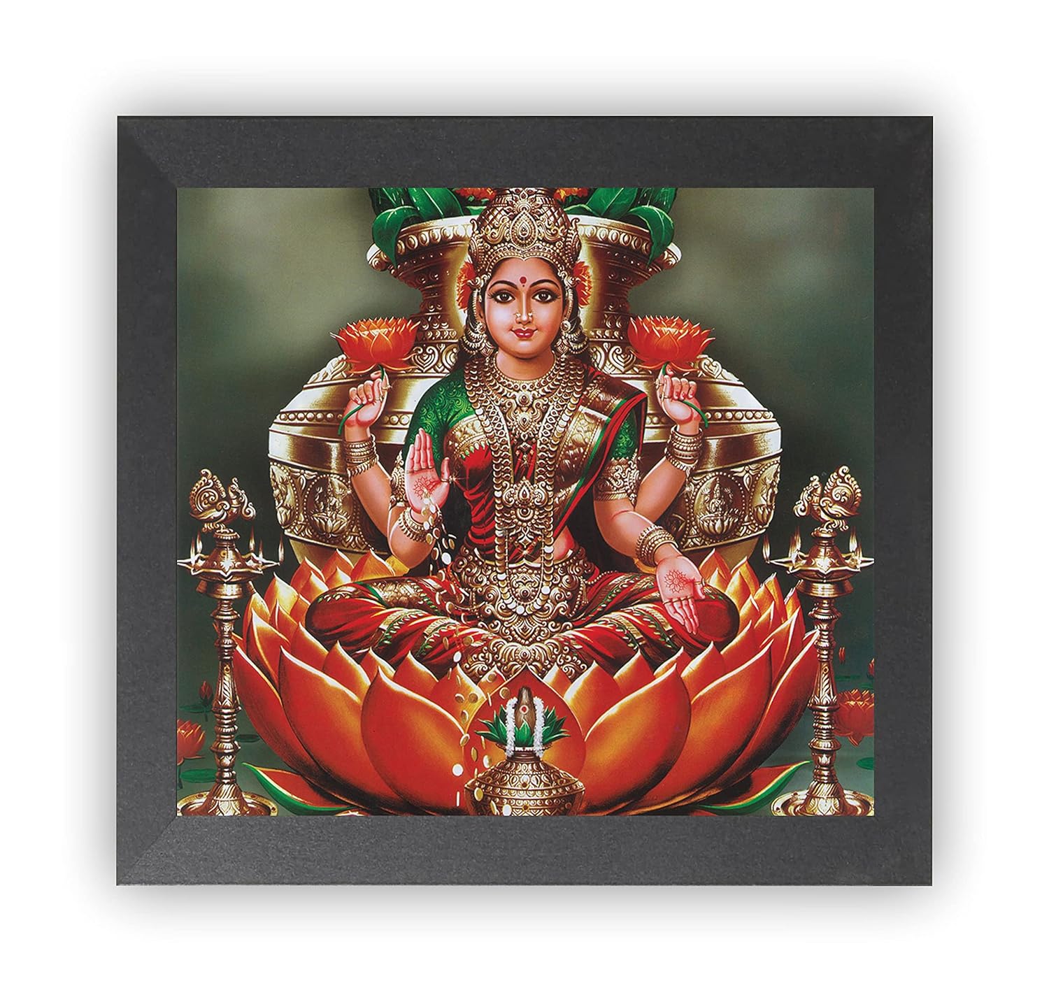 Lord Gods MahaLakshmi-Ganesh HD Photo Frame,LAXMI Photo Frame,Wall ...