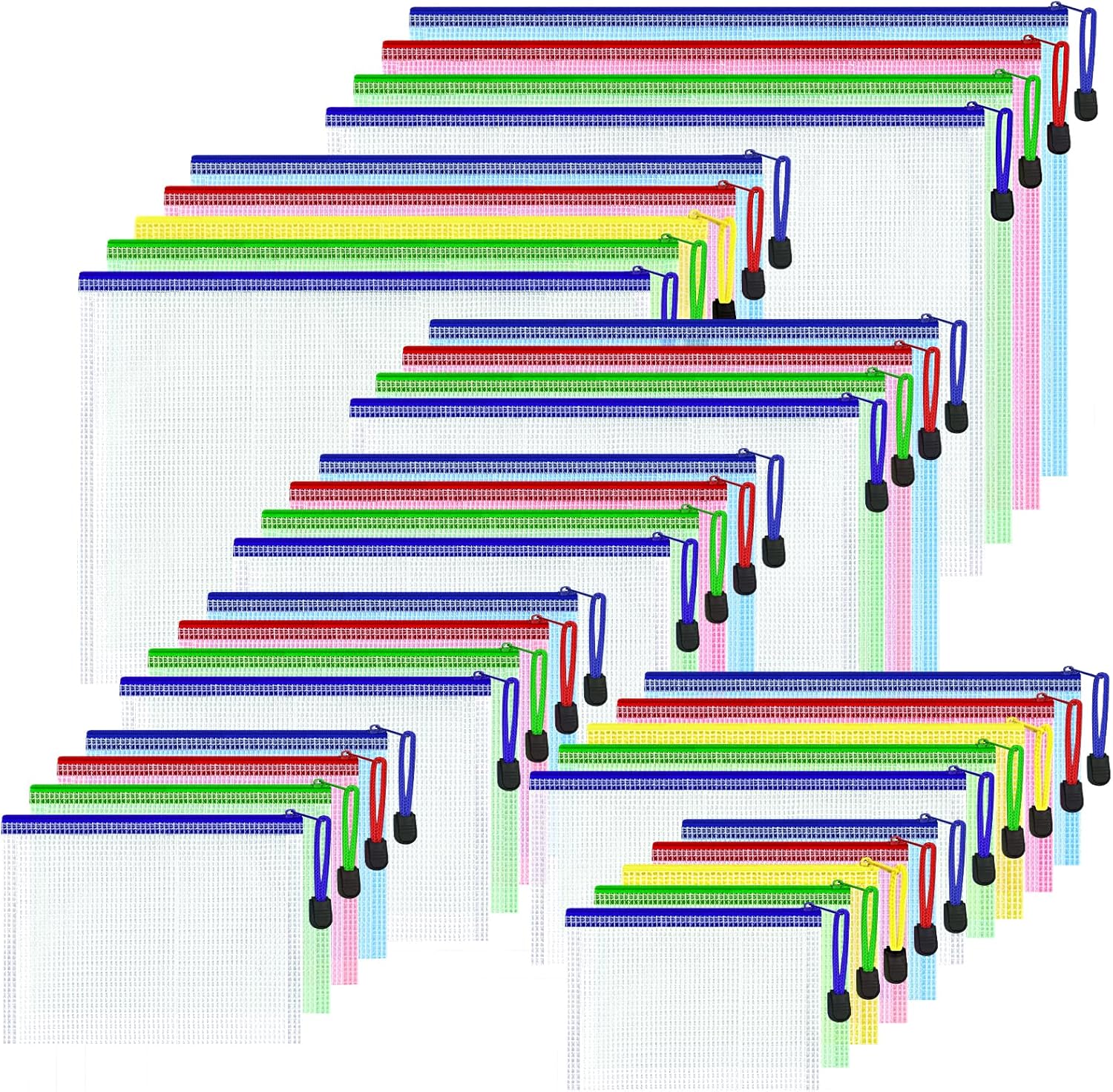 Amazon.com : Newthinking Mesh Zipper Pouch 35PCS, Waterproof Zipper ...