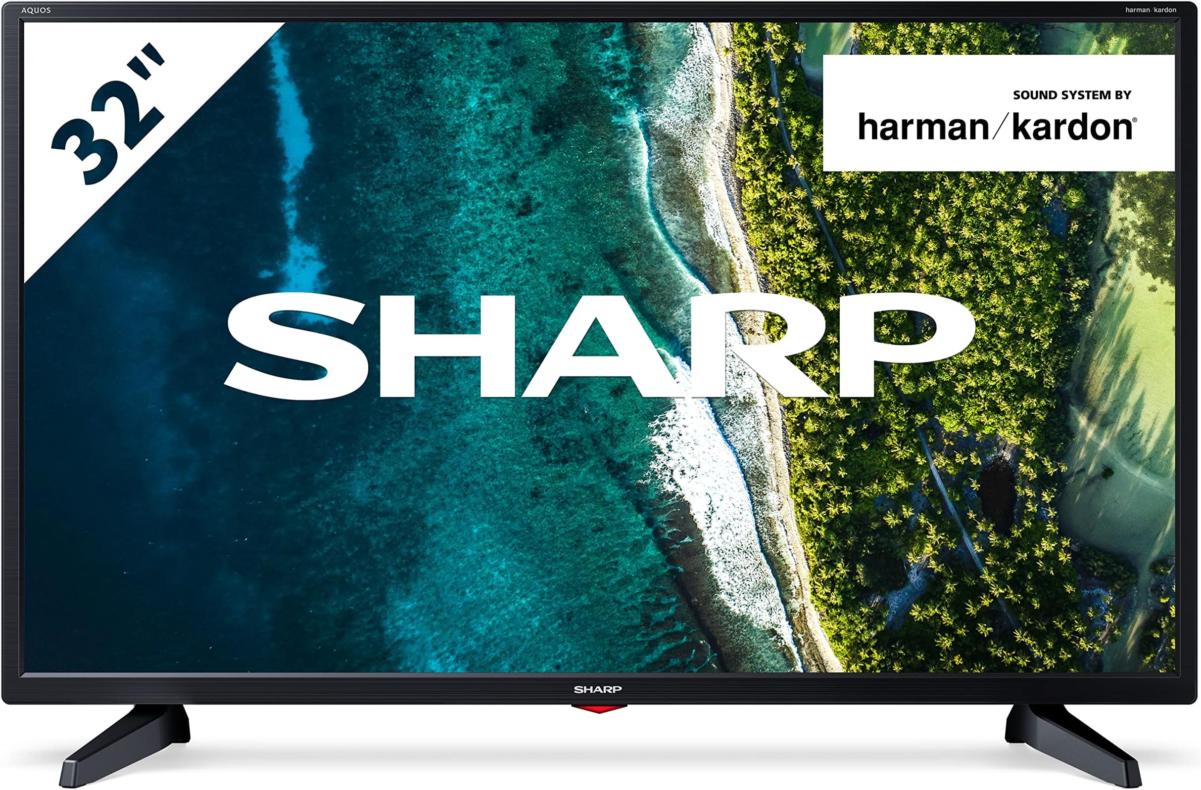 SHARP 1T C32BB3IE1NB 32 Inch TV, 720p, HD Display with Harman/Kardon ...