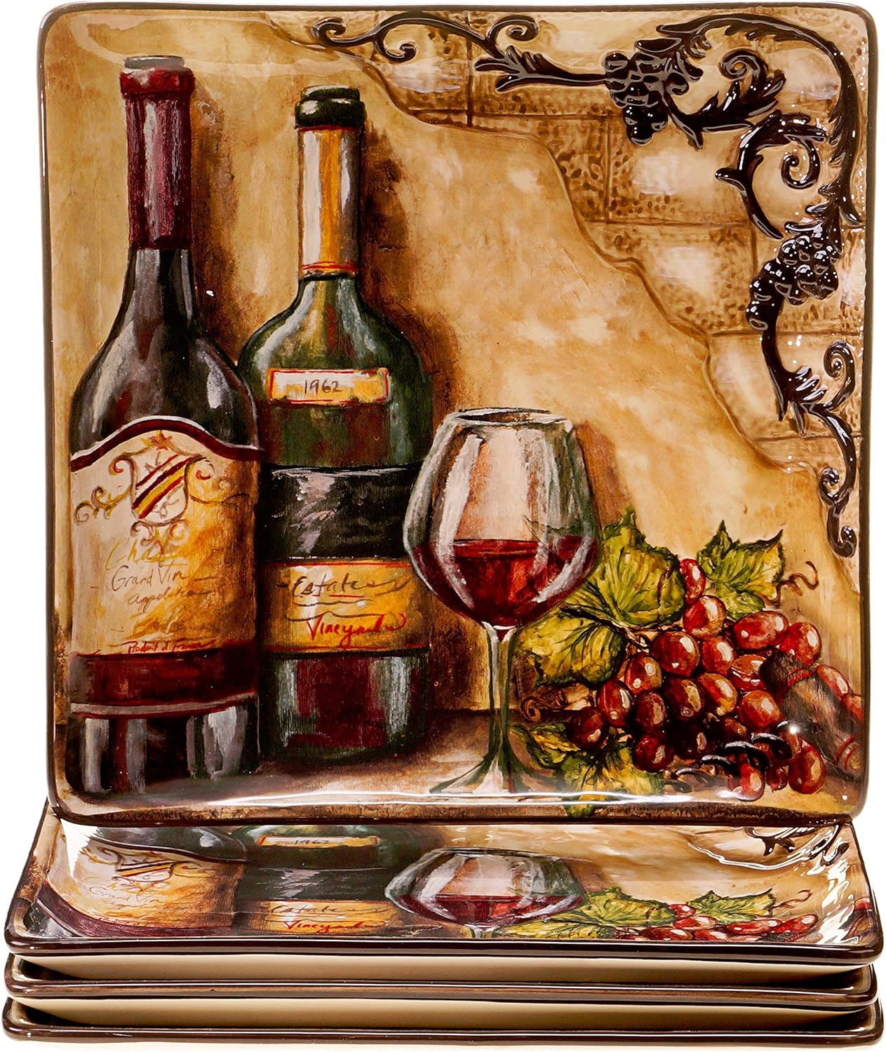 Amazon.com | Certified International 43241SET/4 Tuscan View 10.75 ...