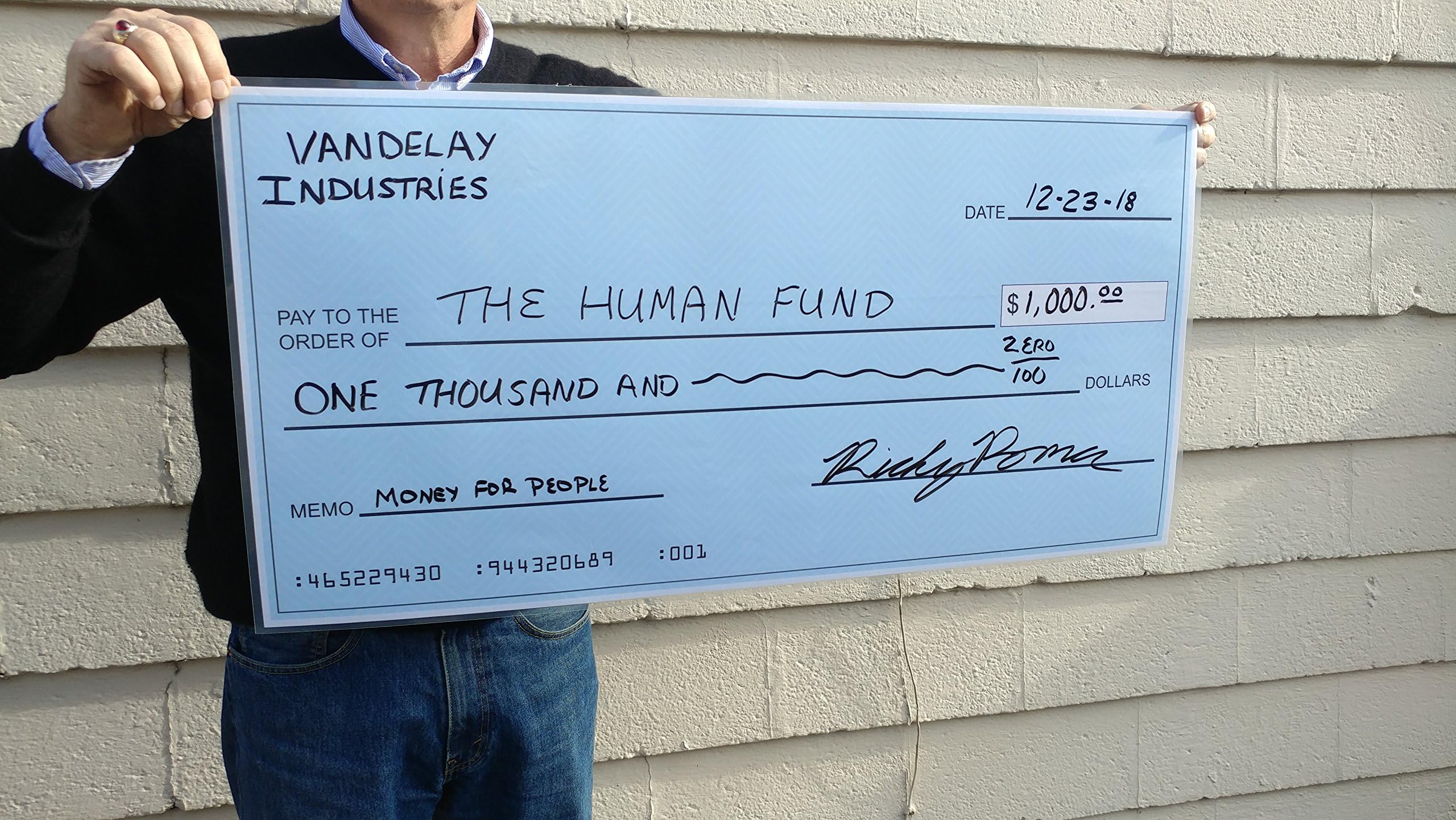 Amazon.com : Large Dry Erase Blank Presentation Check, Reusable Big ...