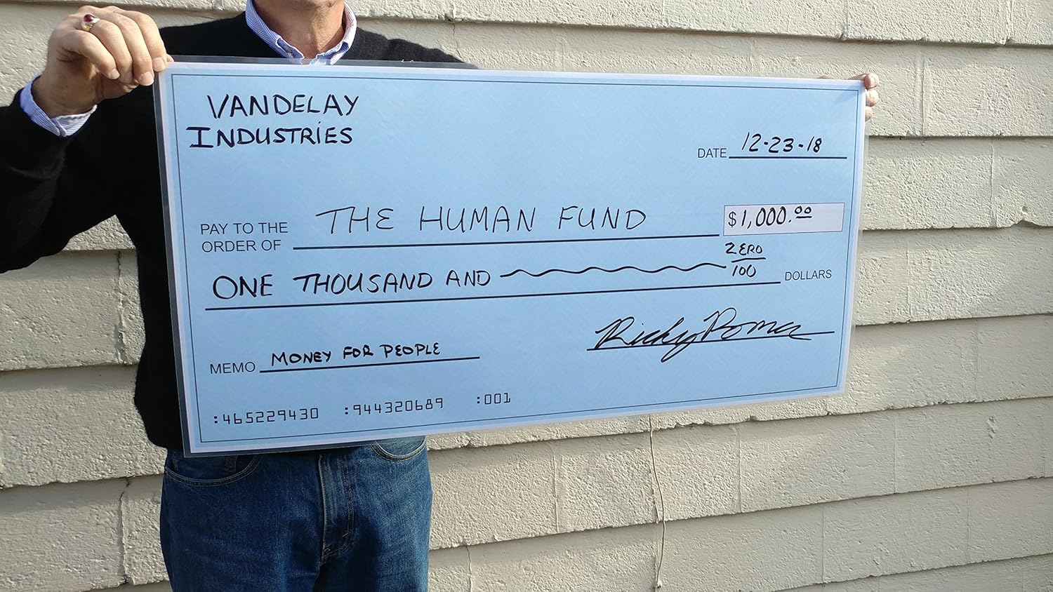 Amazon.com : Large Dry Erase Blank Presentation Check, Reusable Big ...