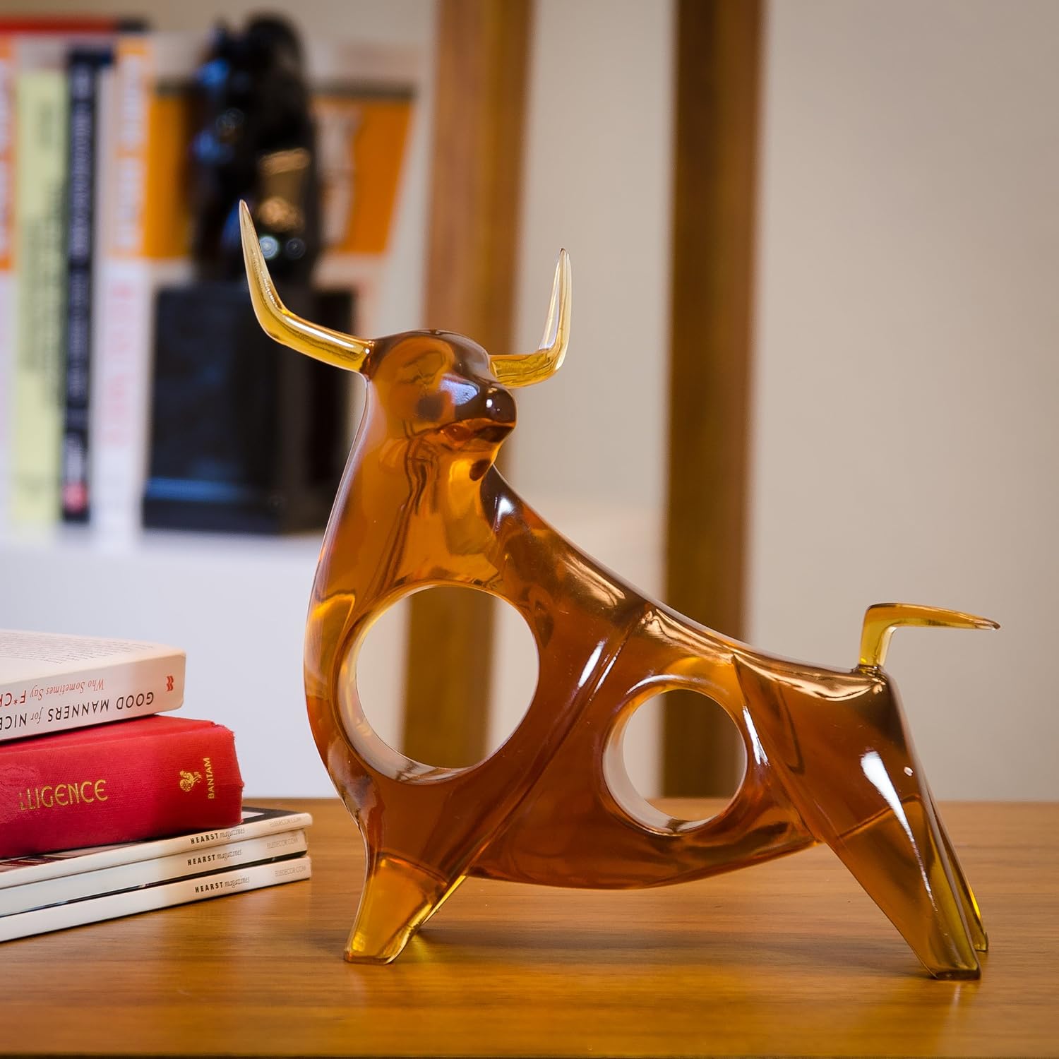 Amazon.com: HueCraft Amber Bull - Hand-crafted Home Office Decor ...