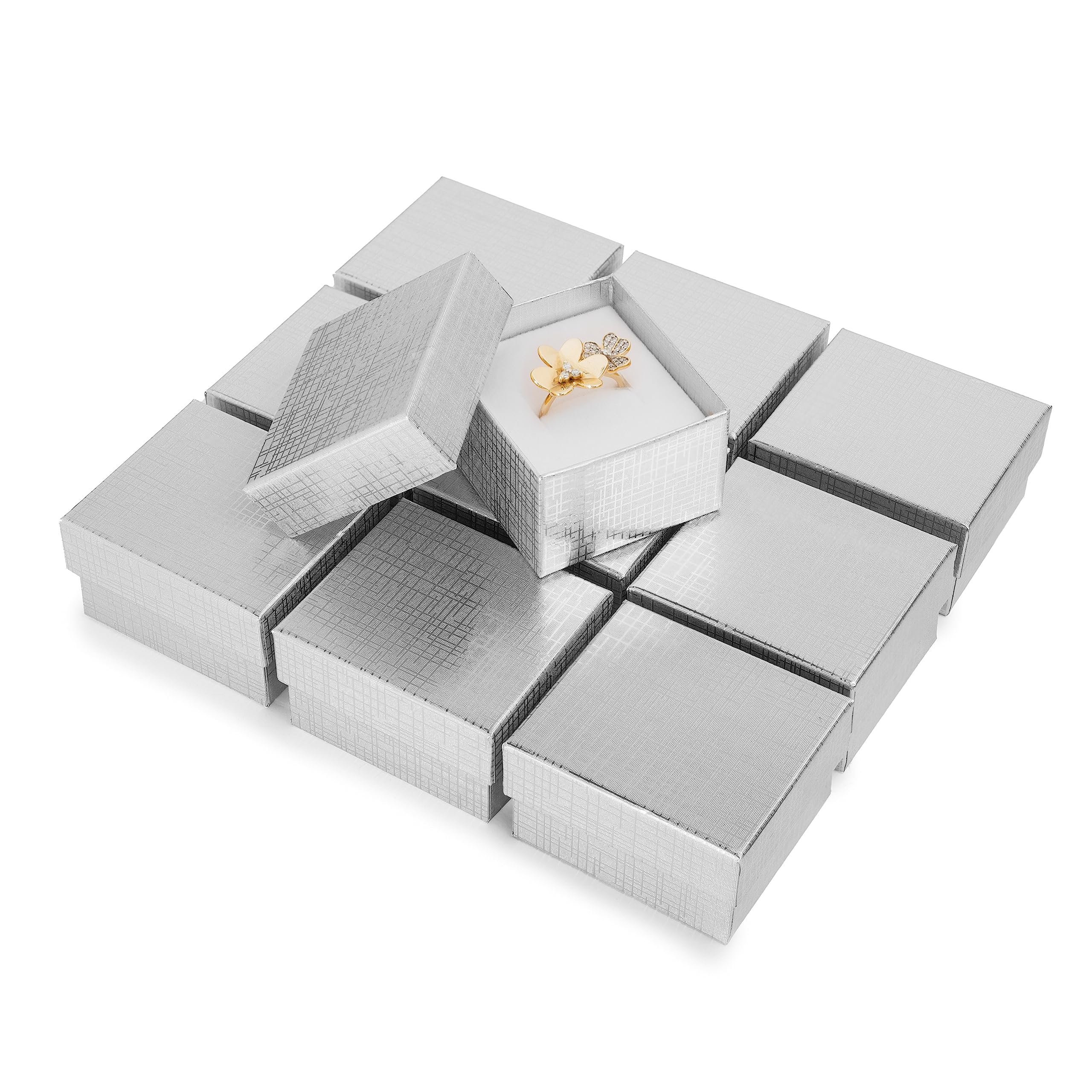 Amazon.com: Prestige & Fancy Silver Jewelry Gift Boxes 10 Pack, 2 x 1. ...
