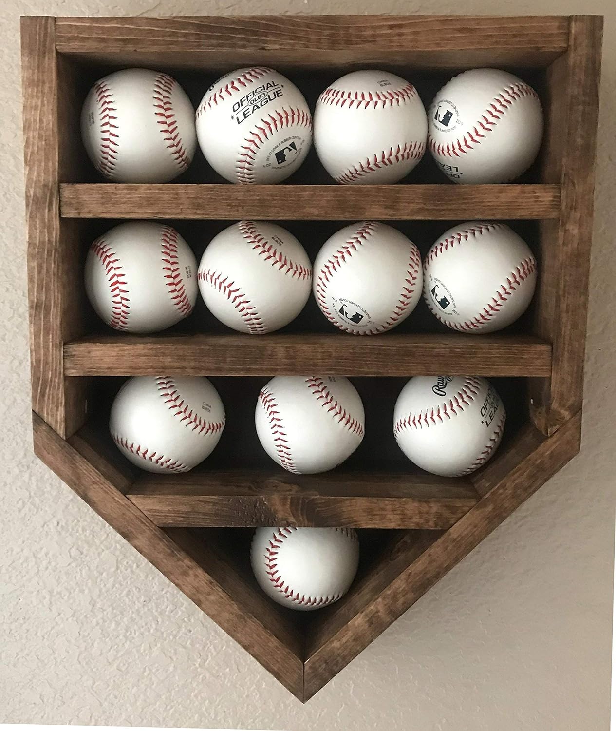 Amazon.com: Home Plate Hand-crafted Wooden Shadow Box for Baseball's ...