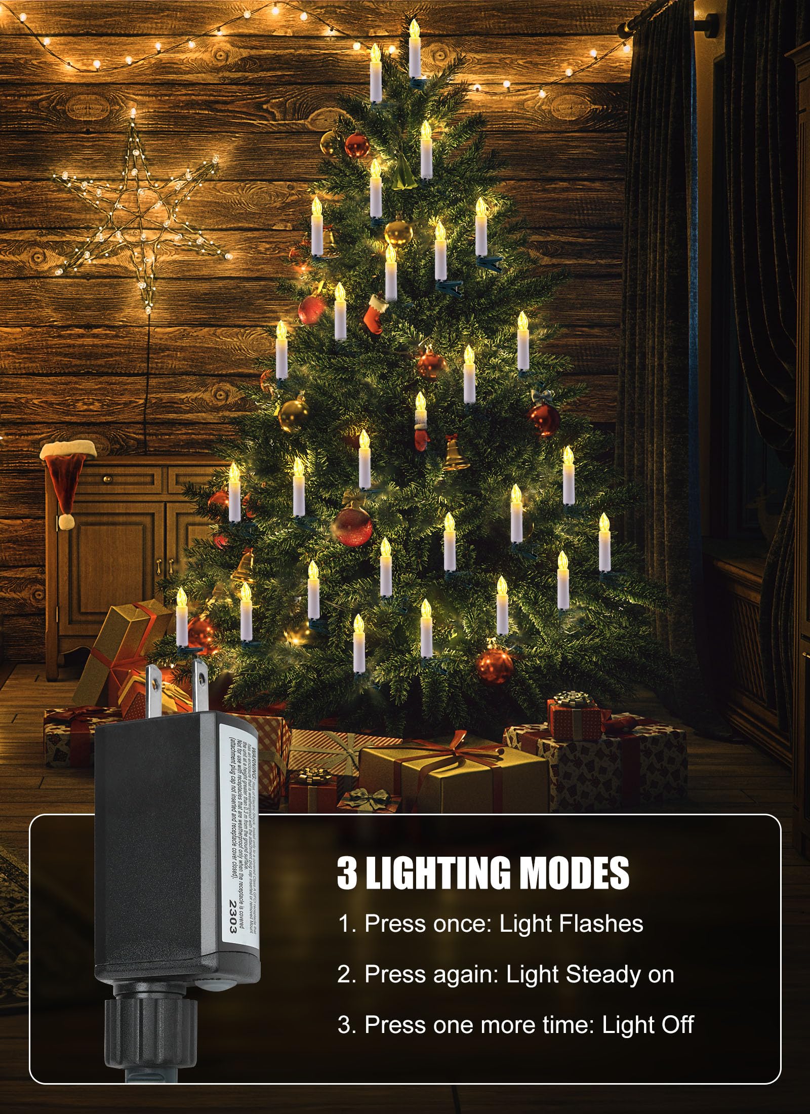 Candle For Christmas String Tree Amazon.com: ODEETRONIC Christmas Tree
