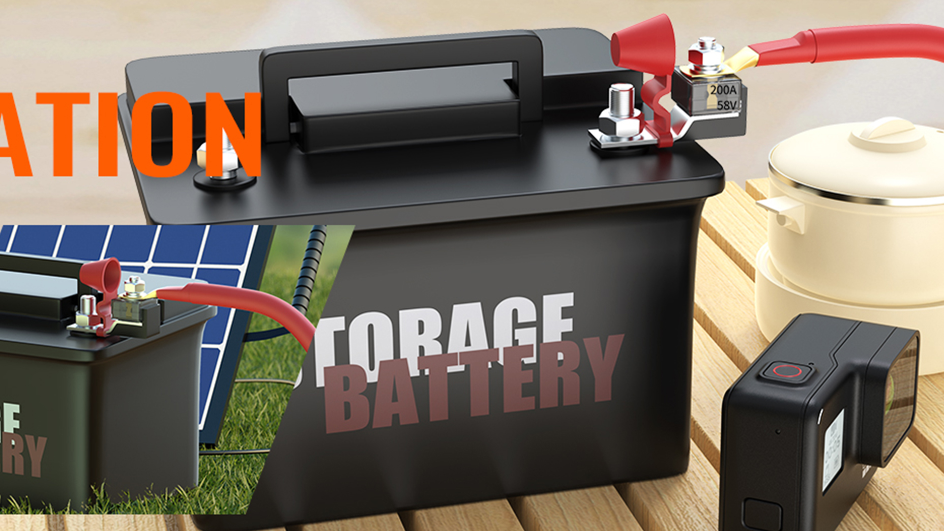 Snapklik.com : Joinfworld Battery Terminal Fuse Block Kit 200A 58V Mrbf ...