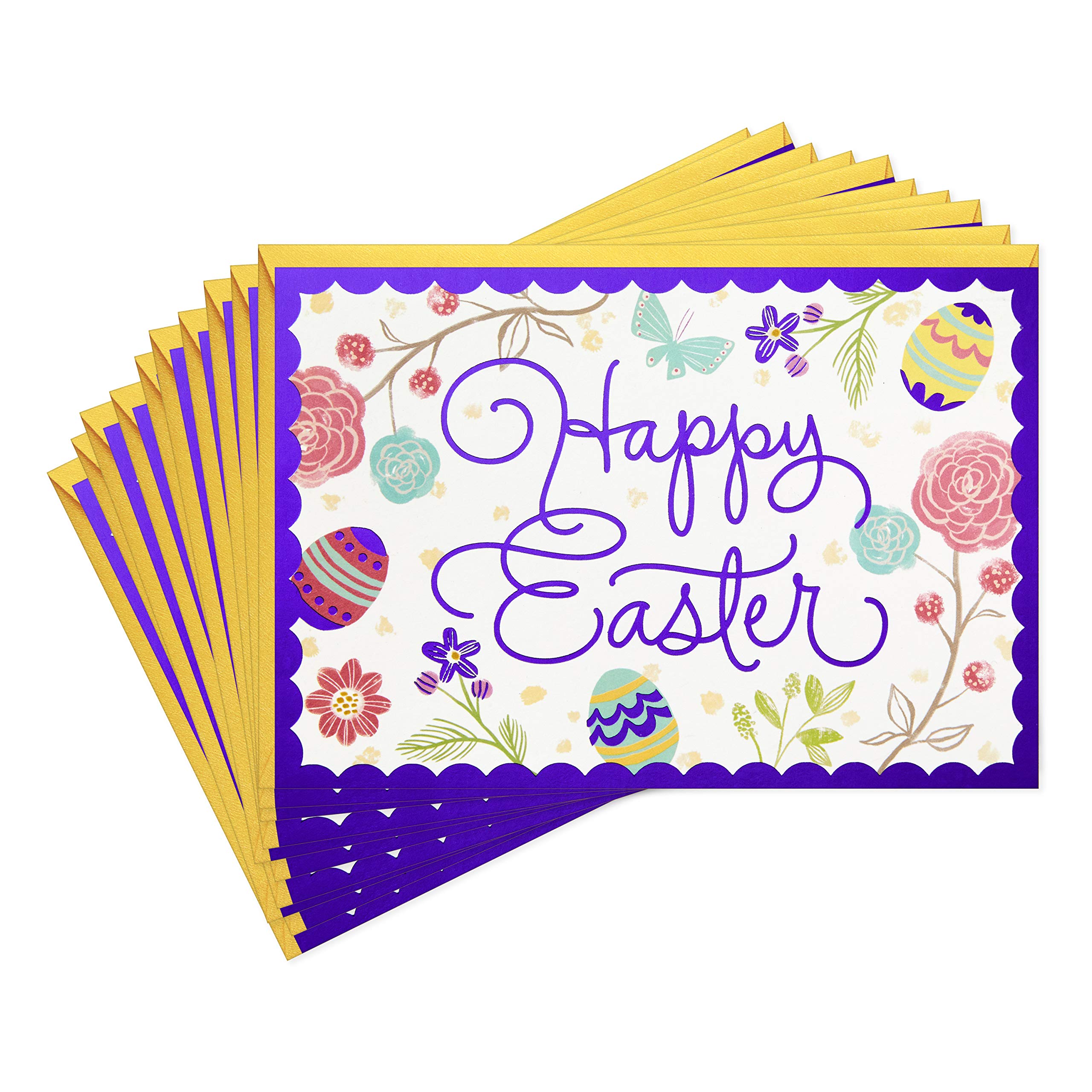 Amazon.com: Hallmark Pack of Easter Cards, Happiness and Joy (10 Cards ...