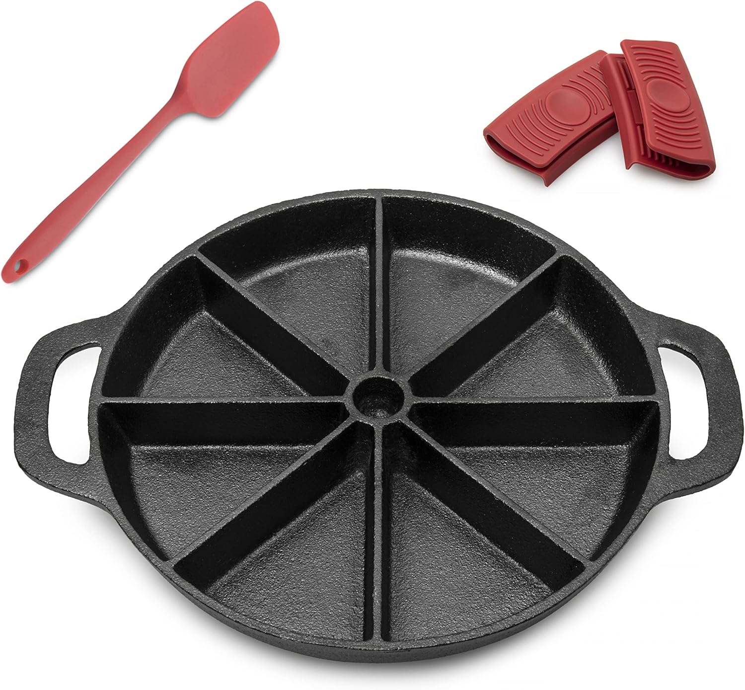 Amazon.com: GLOCHYRA Cast iron Cornbread Pan - Wedge Scone Pan for ...