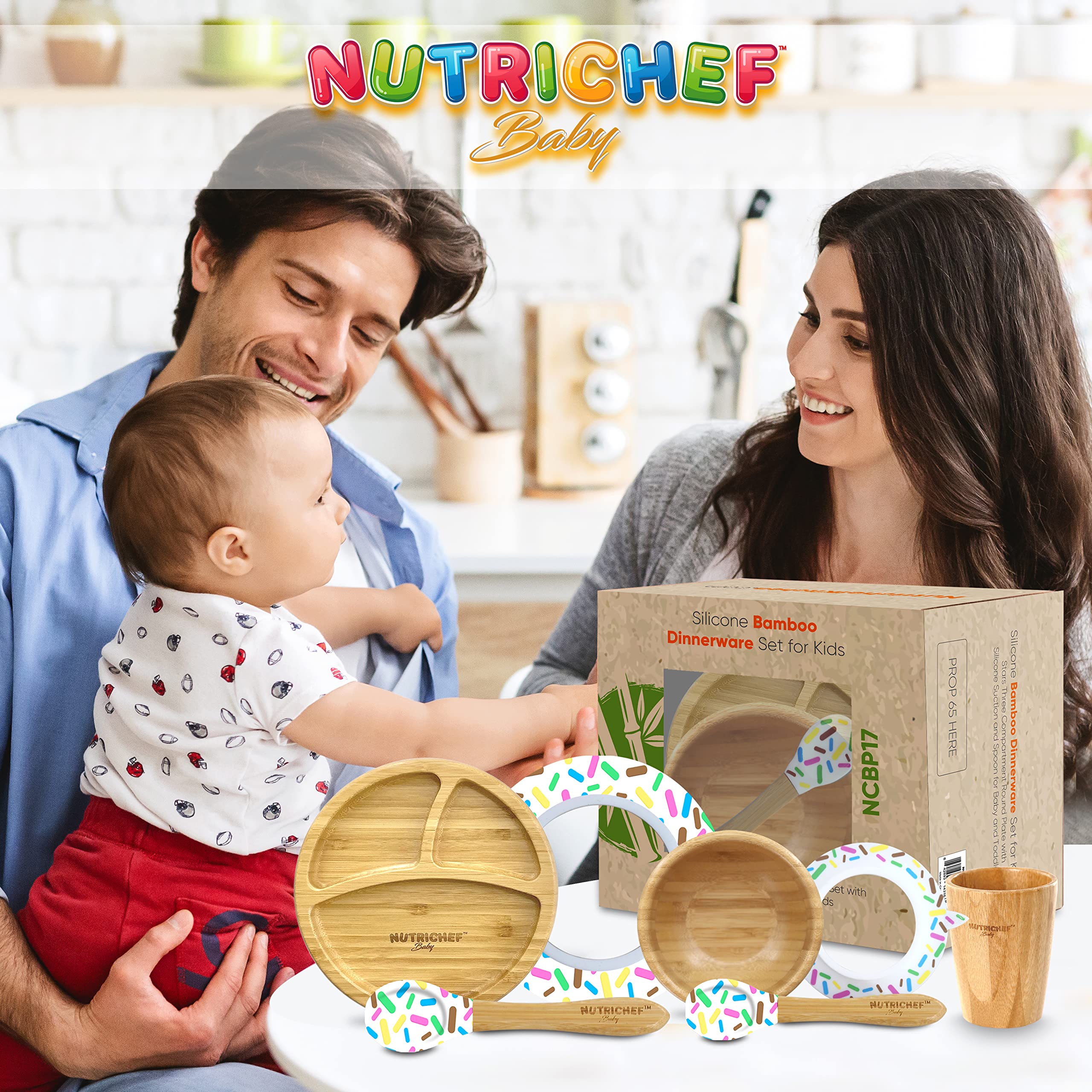 Snapklik.com : NutriChef Baby And Toddler, 3 Compartment Plate, Bowl ...