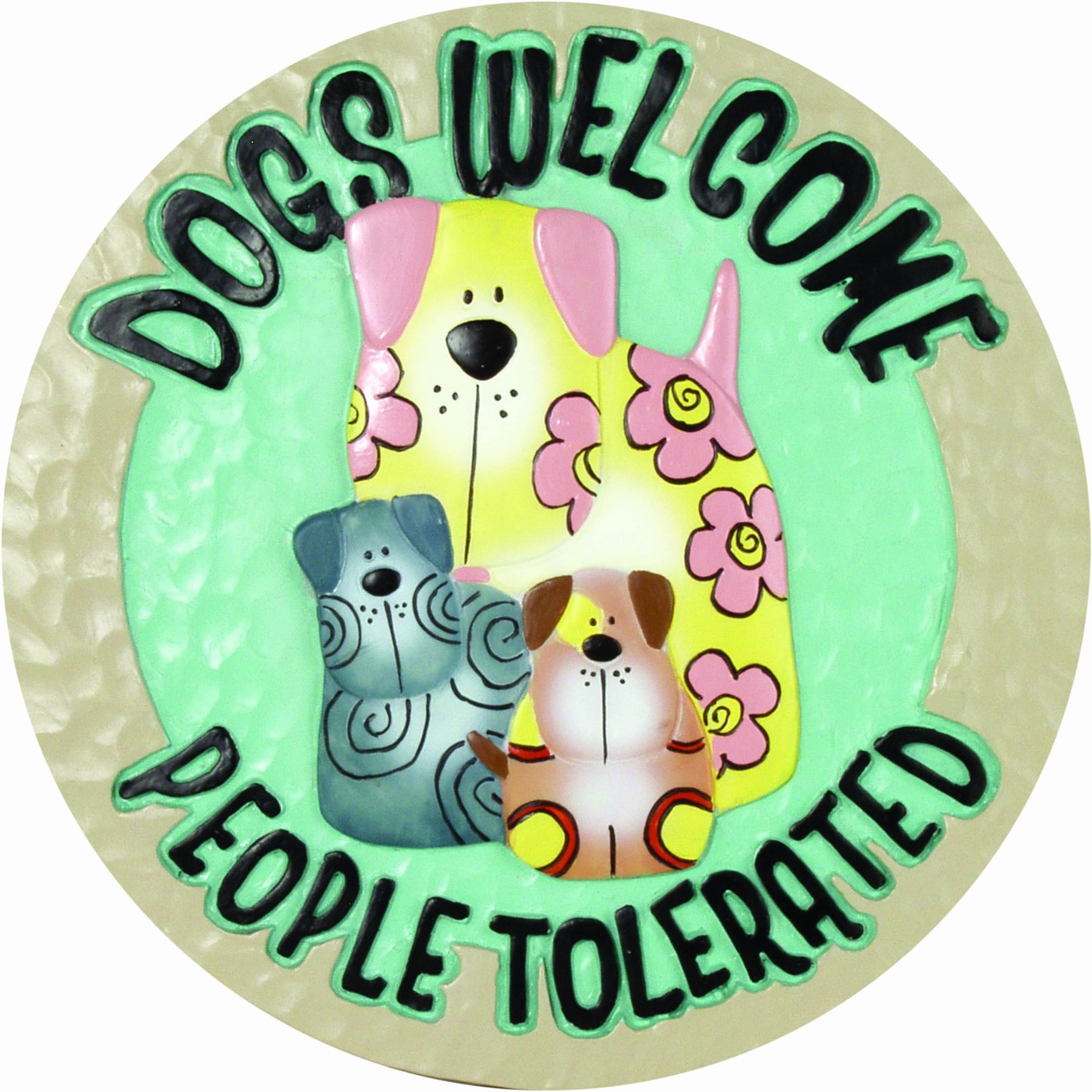 Amazon.com : Spoontiques Dogs Welcome Stepping Stone : Outdoor ...