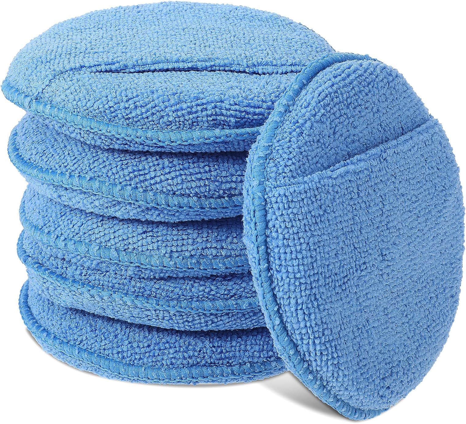 Amazon.com: GEEHUA 6 Pcs Microfiber Wax Applicator Pads for Car Care ...