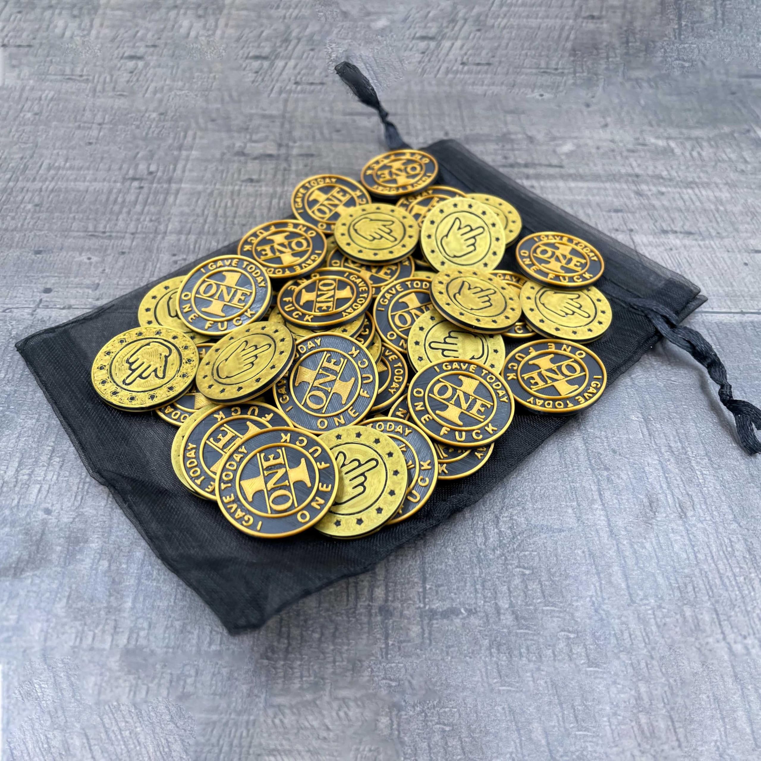 Amazon.com: Give a f*ck Coins to give Away | Funny Gift,Big Bag of F ...
