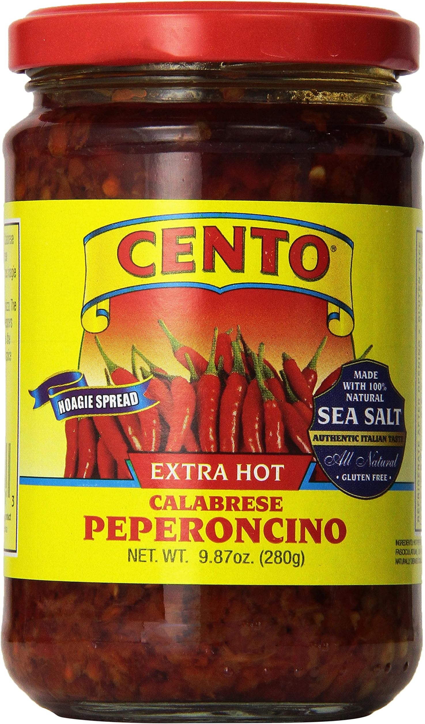 Amazon.com : Cento Extra Hot Calabrese Peperoncino Spread, 9.87 Oz ...