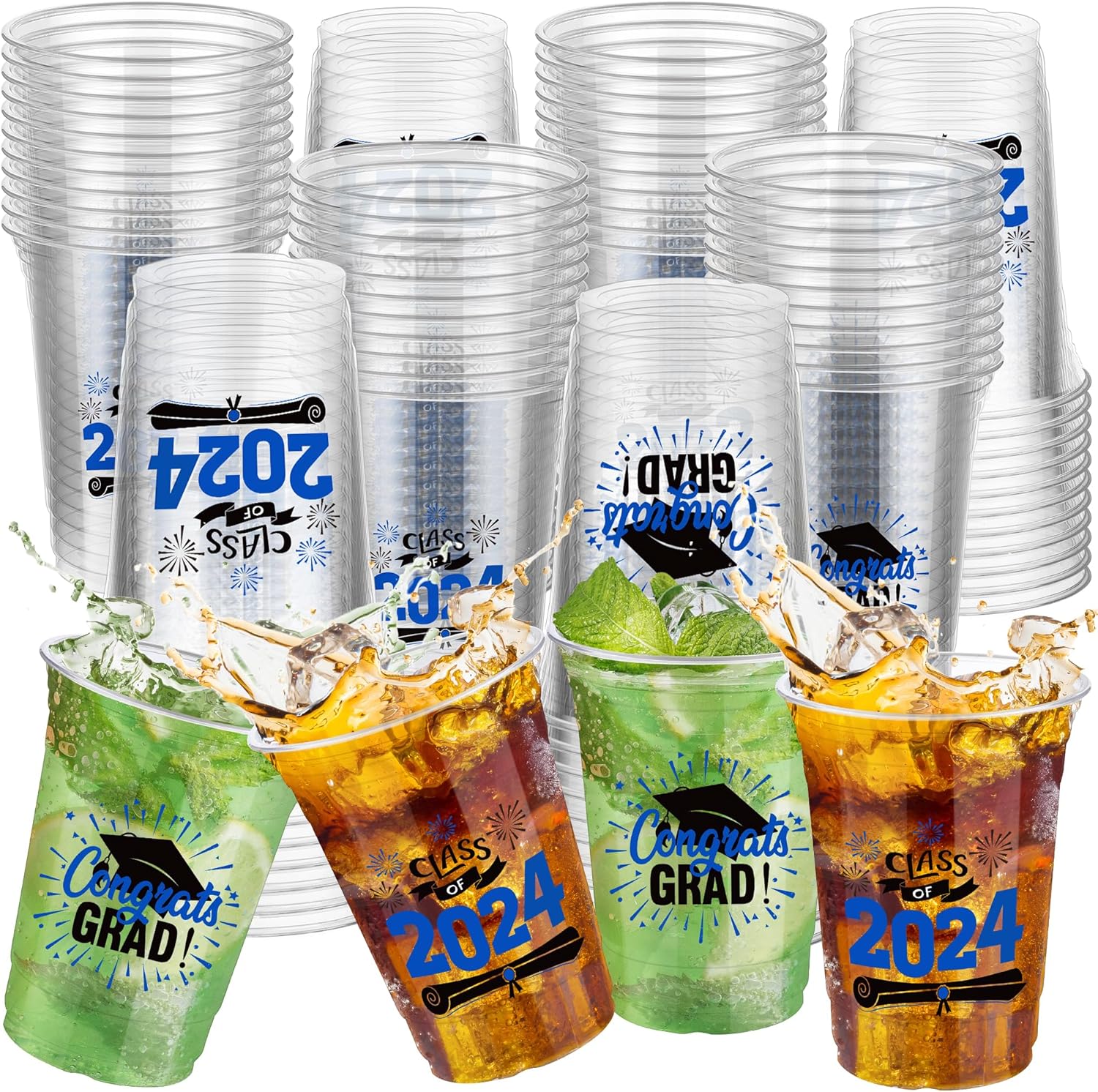 Amazon.com: Shojoy 120 Pack Graduation Cups Disposable Graduation Party ...