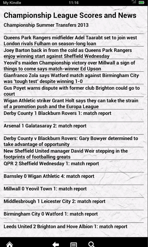 Derby Football News (Kindle Tablet Edition):Amazon.com:Appstore for Android