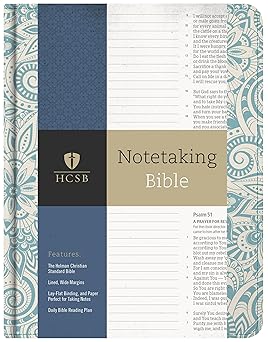 HCSB Notetaking Bible, Blue Floral: Holman Bible Publishers ...
