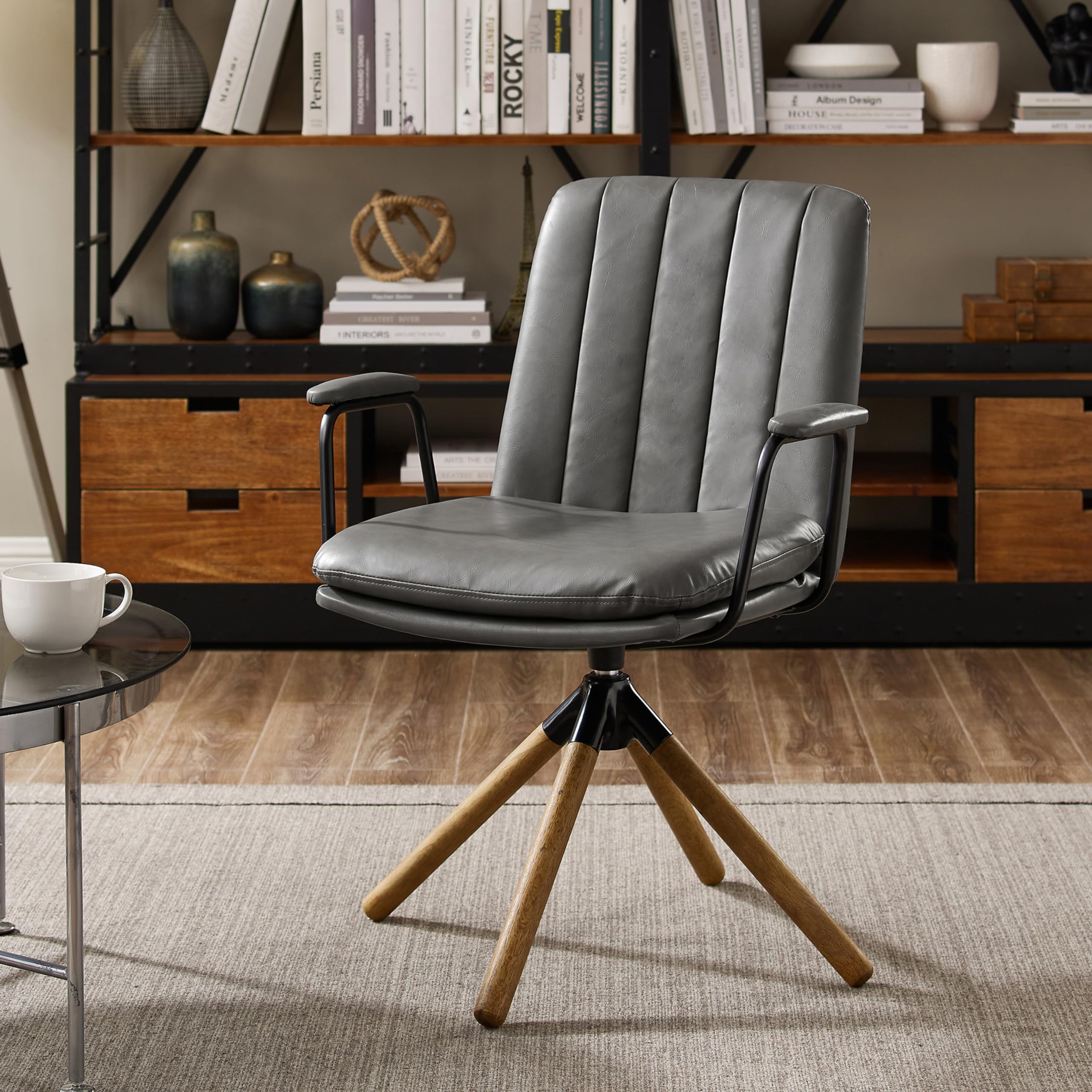 Amazon.com: LUE BONA Mid Century Modern Swivel Chair, Accent Chair with ...